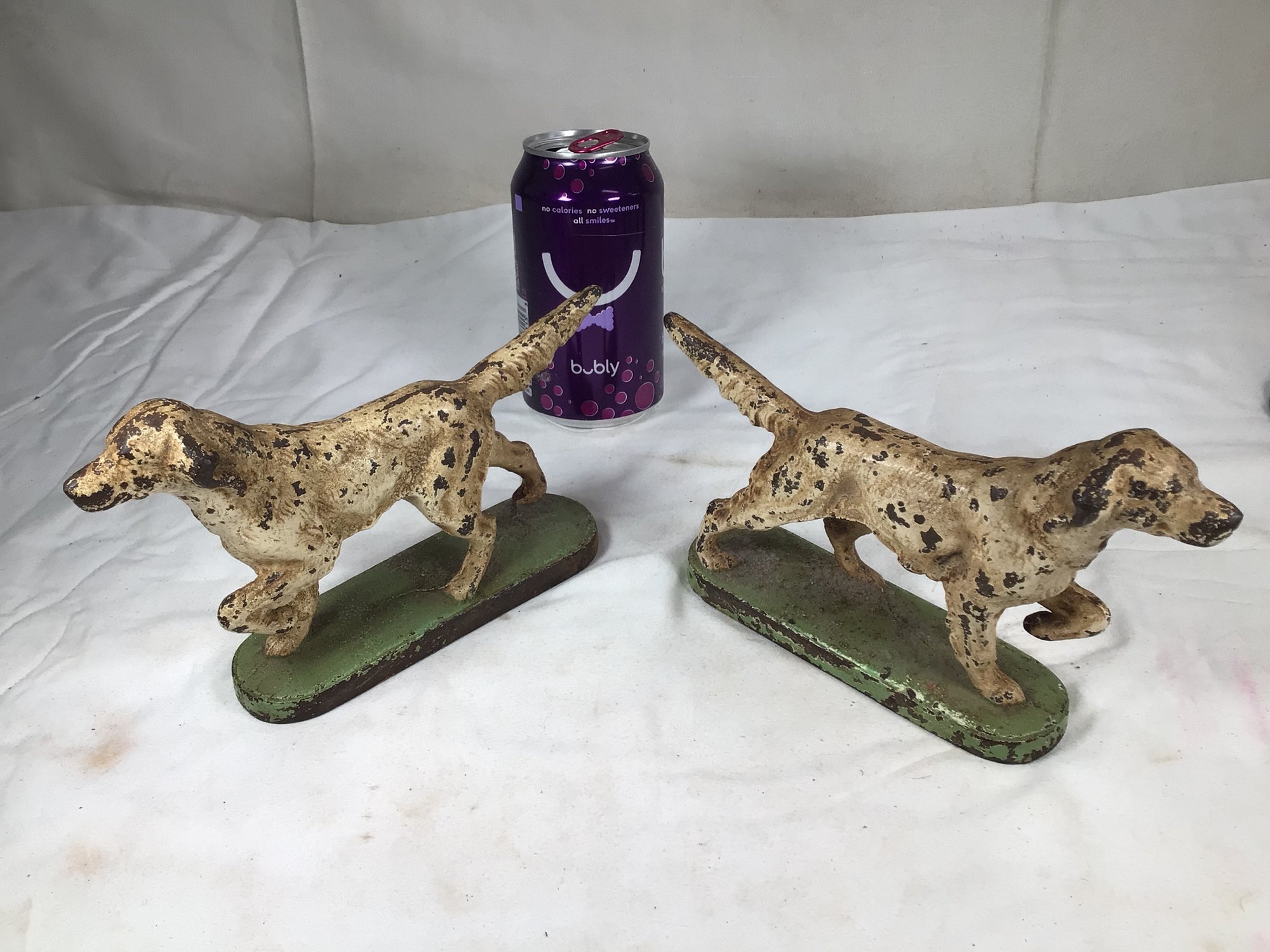 Antique Hubley Cast Iron Dogs Bookends-Ref#as6 #23333 | Auctionninja.com
