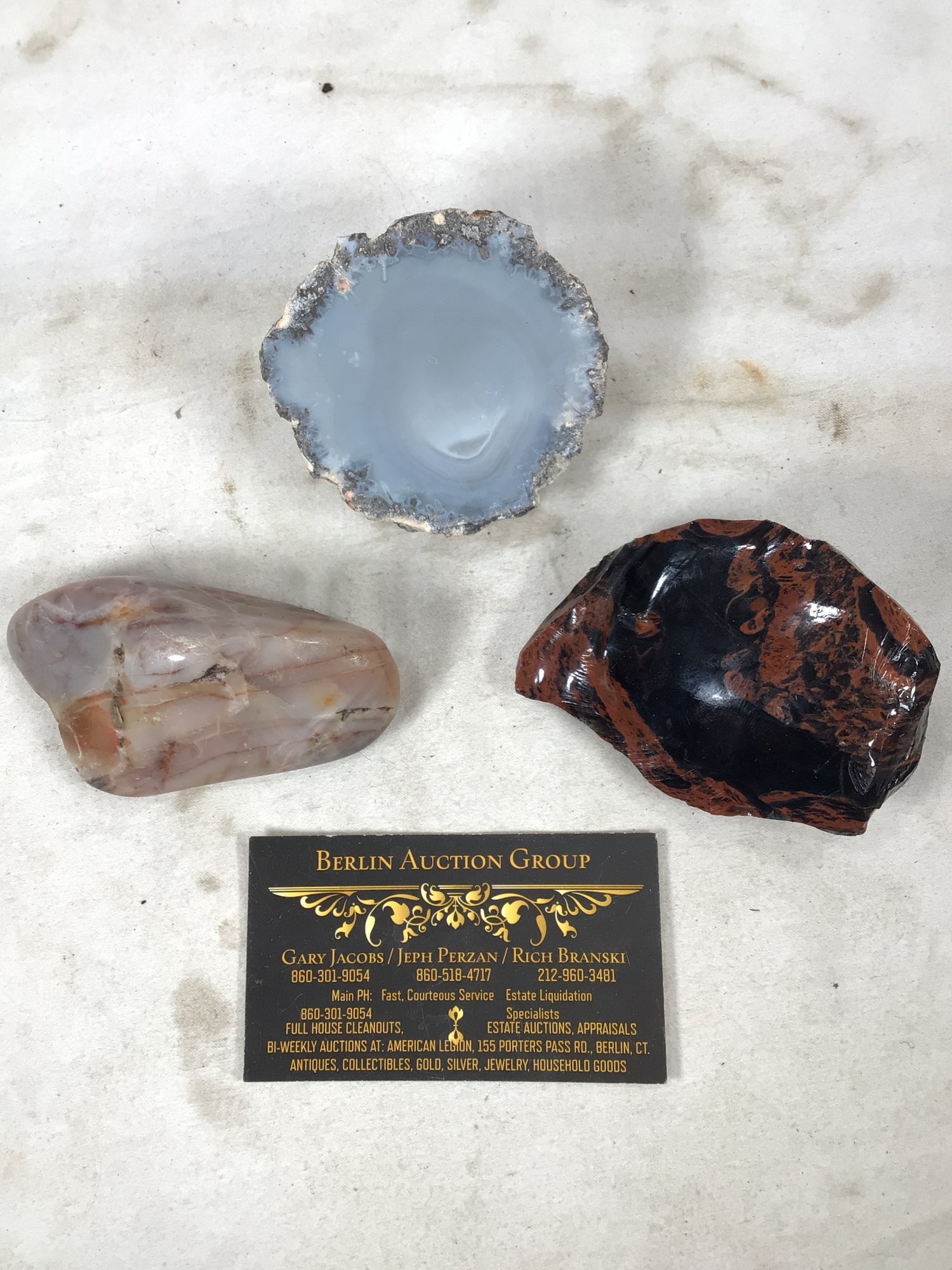One Piece Each - Petrified Wood, Geode, And Flint - Ref#Li6 #24741 ...