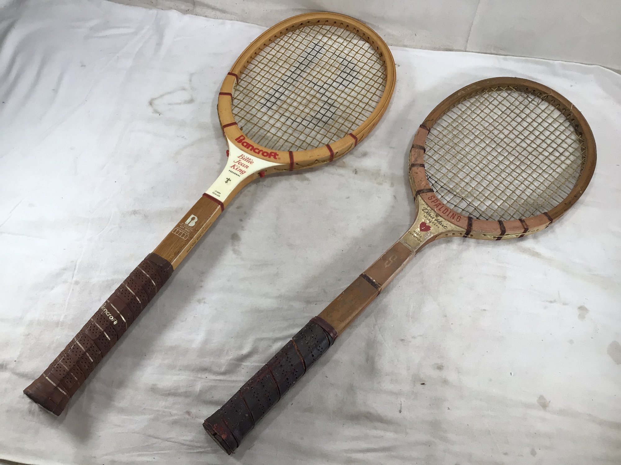 2 Tennis Rackets - Bancroft-Billie Jean King Personal And Doris Hart ...