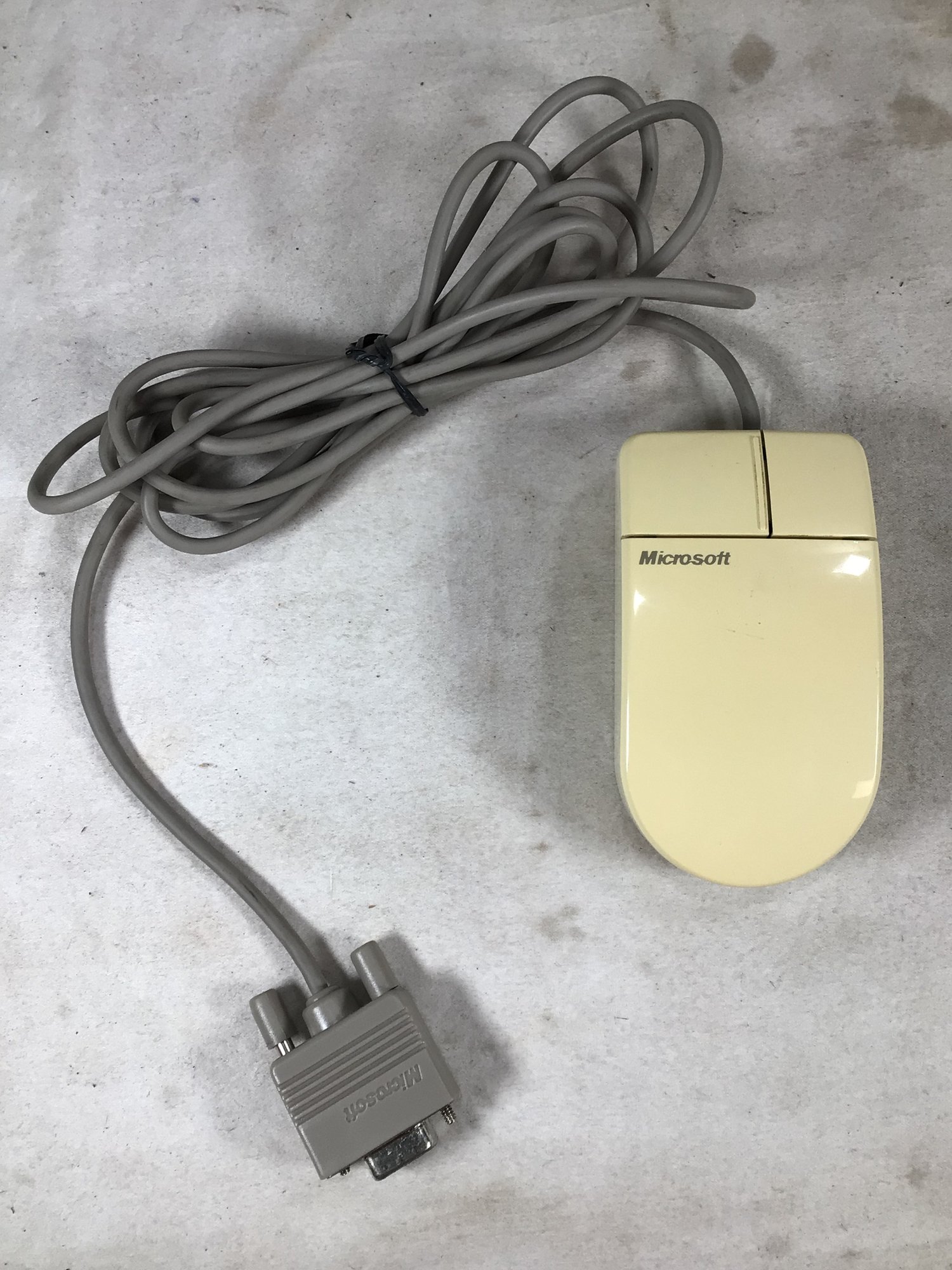 Vintage Original Genuine Microsoft Serial PS/2 Compatible Mouse, Good ...