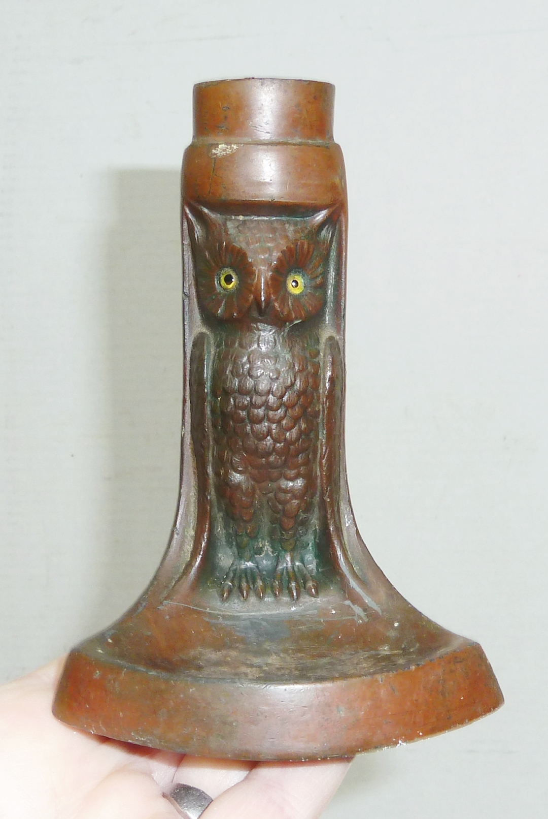 Early Bradley & Hubbard OWL Candles Holder #7662 | Auctionninja.com