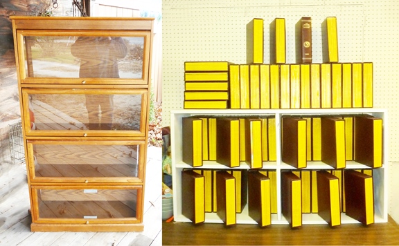 COMPLETE SET Vintage National Geographic Magazines & Barrister Bookcase ...