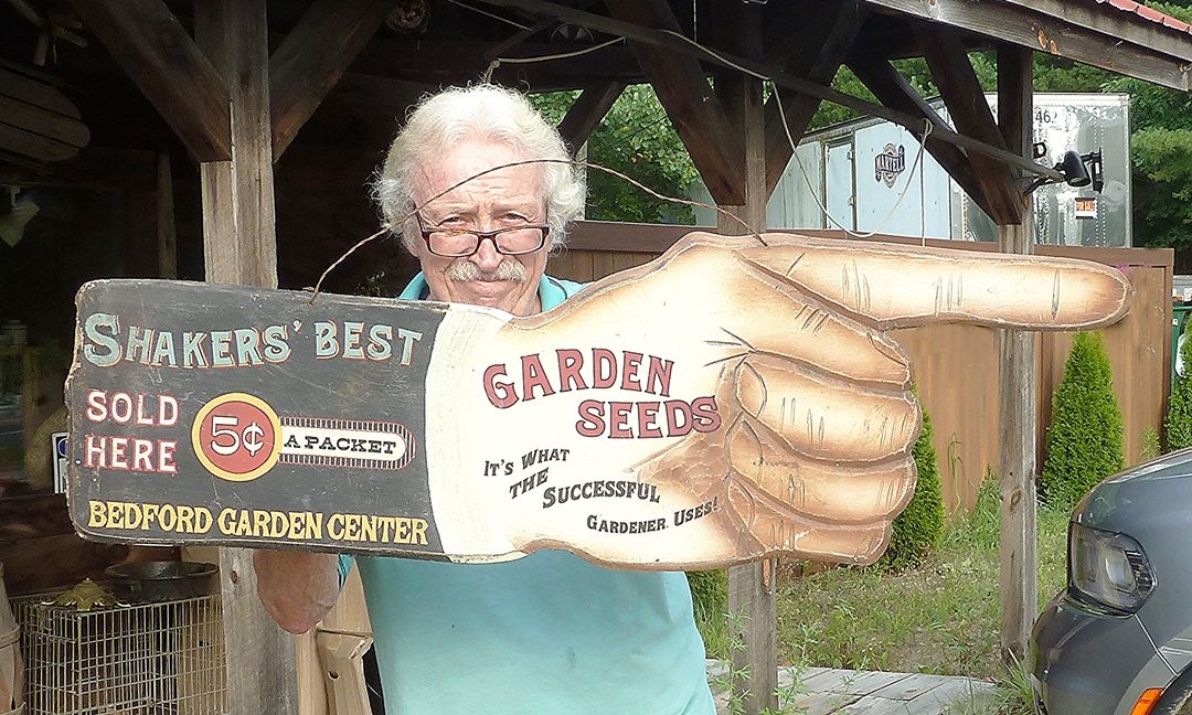 Wood Sign "Shaker Garden Seeds" Advertising #6876 | Auctionninja.com