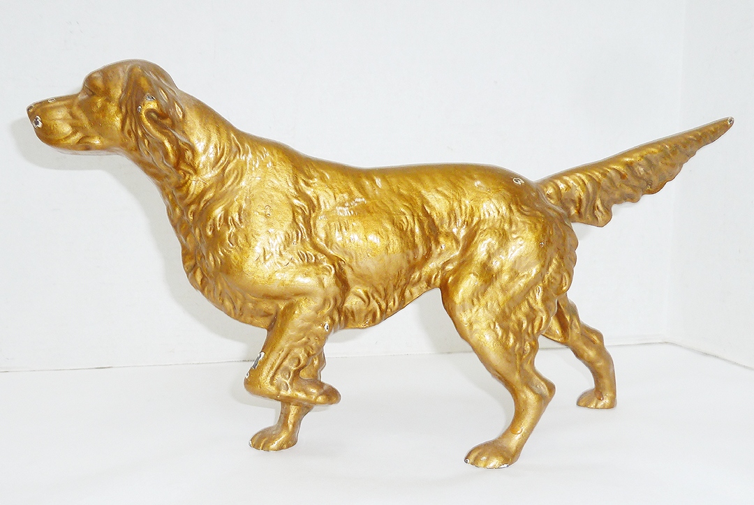 Vintage Cast Iron SETTER Dog Doorstop #8776 | Auctionninja.com