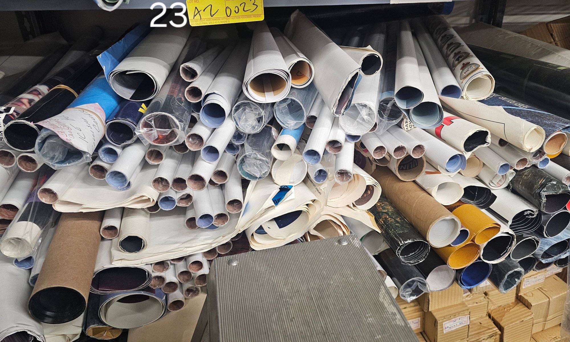 Large Lot Of Vintage To Modern Rolled Posters & Prints Mixed Sizes And ...