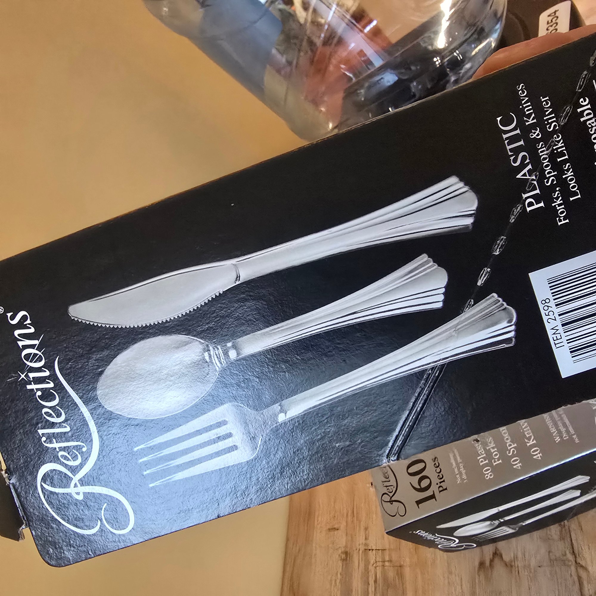 2 Boxes Of Reflections Heavyweight Silver Plastic Cutlery USA Made (Kit ...