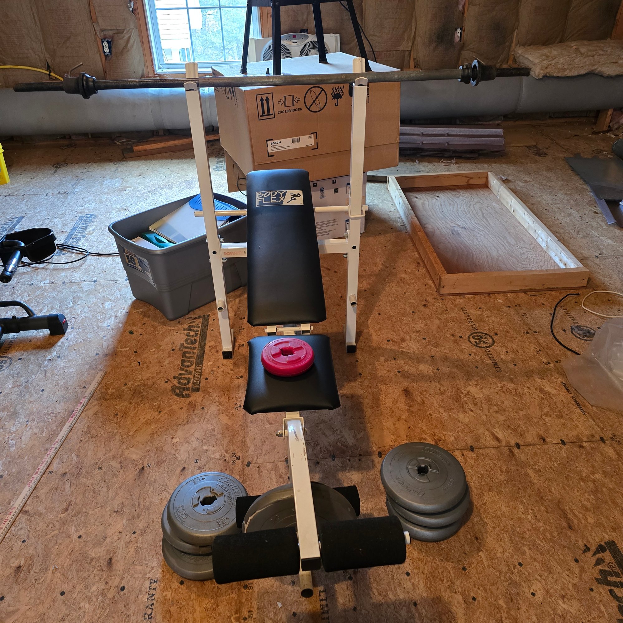 Body Flex Weight Bench With 7 Weights (see Notes) (Attic) #76663 ...