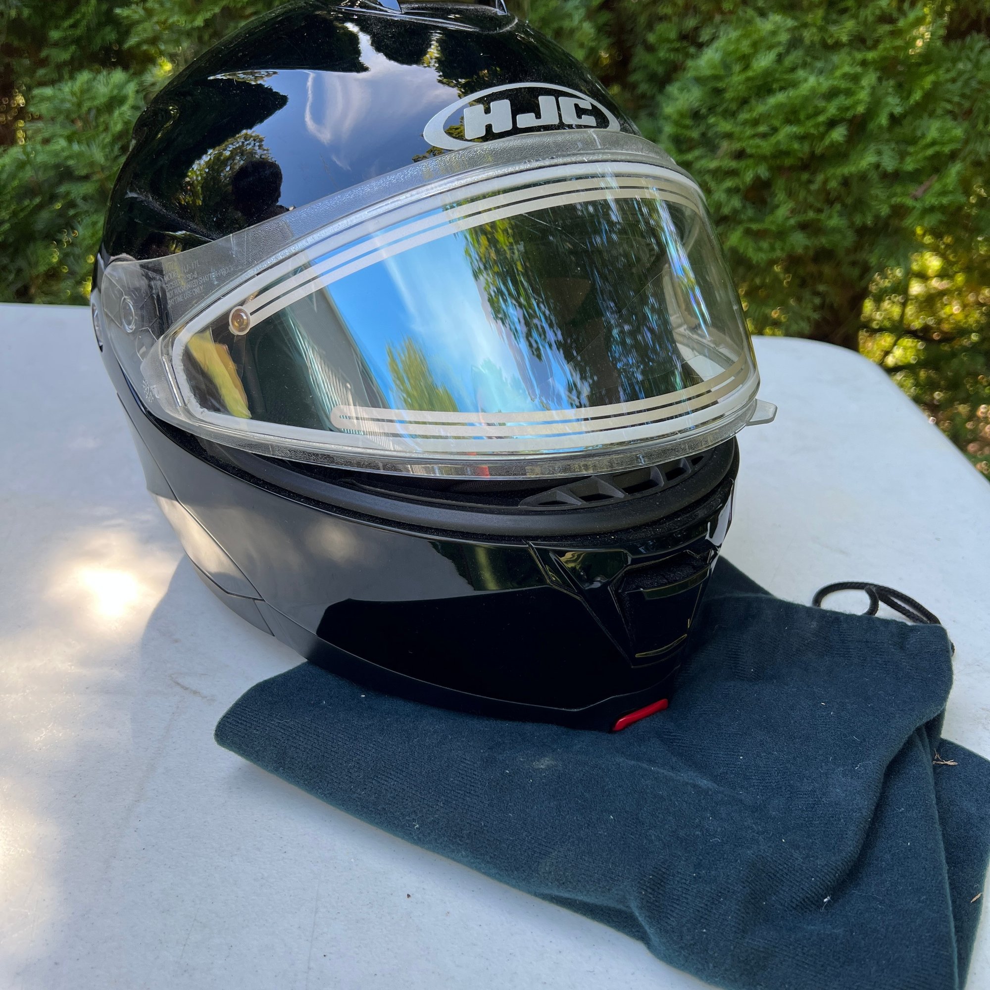 HJC Modular Motorcycle Helmet And Bag #104778 | Auctionninja.com