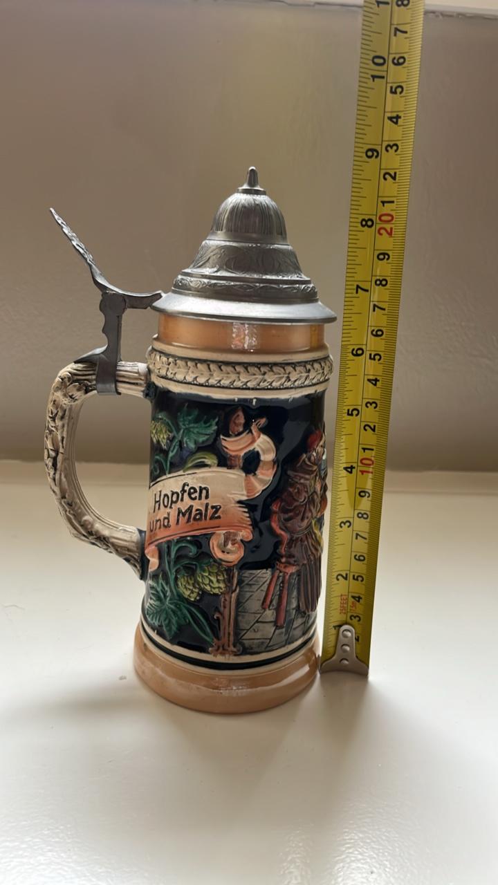 Vintage German Lidded Beer Stein, Marked West Germany (Lot #205 ...