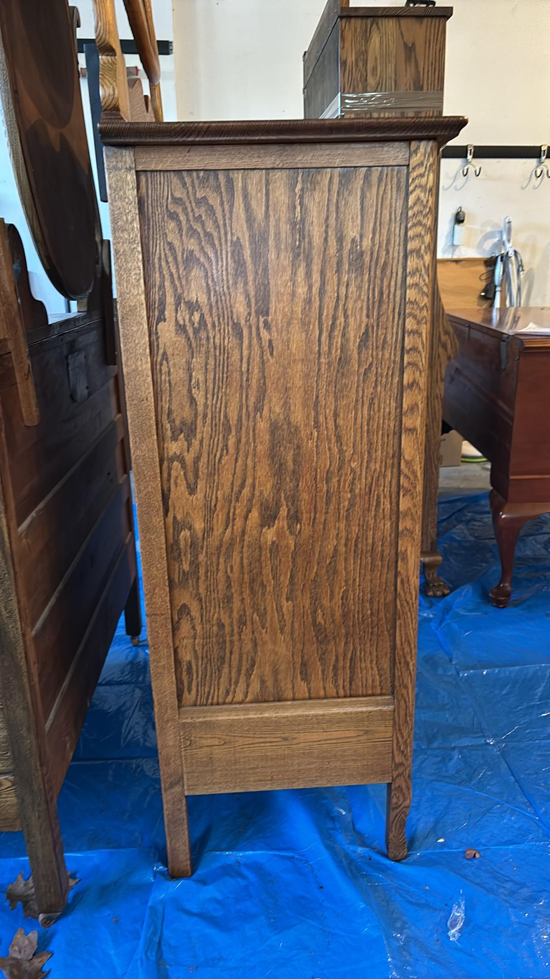 Antique Oak Dresser W/ Mirror, 6 Drawers - PICKUP IN AMHERST - Restored ...