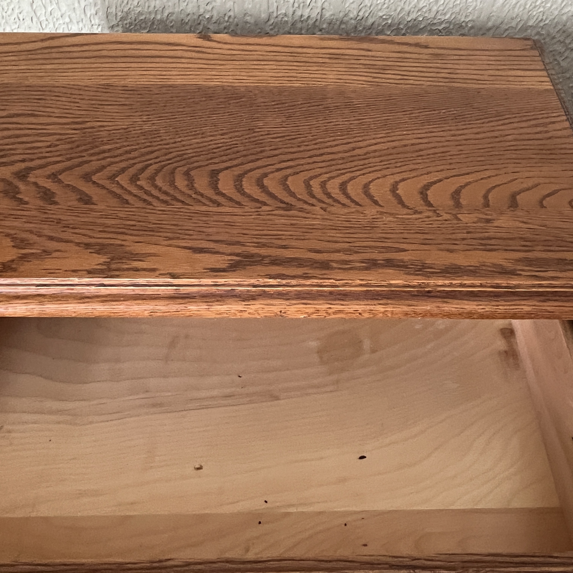 Small Harden Solid Oak 3-Drawer Chest With Brass Pulls With Traditional ...