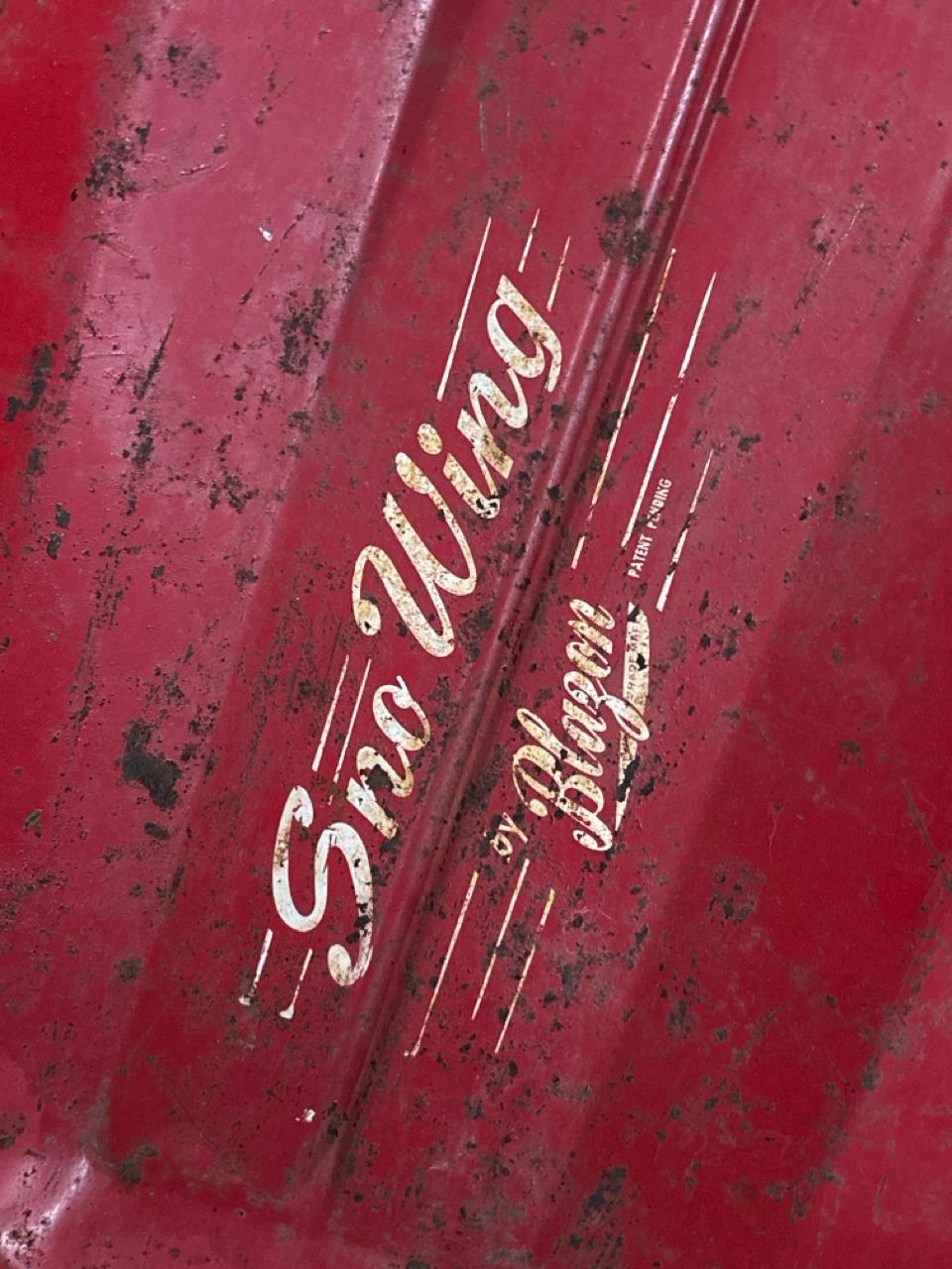 Pair Of Vintage Blazon Sno Wing Red Metal Snow Sleds (BUB) #126586 ...