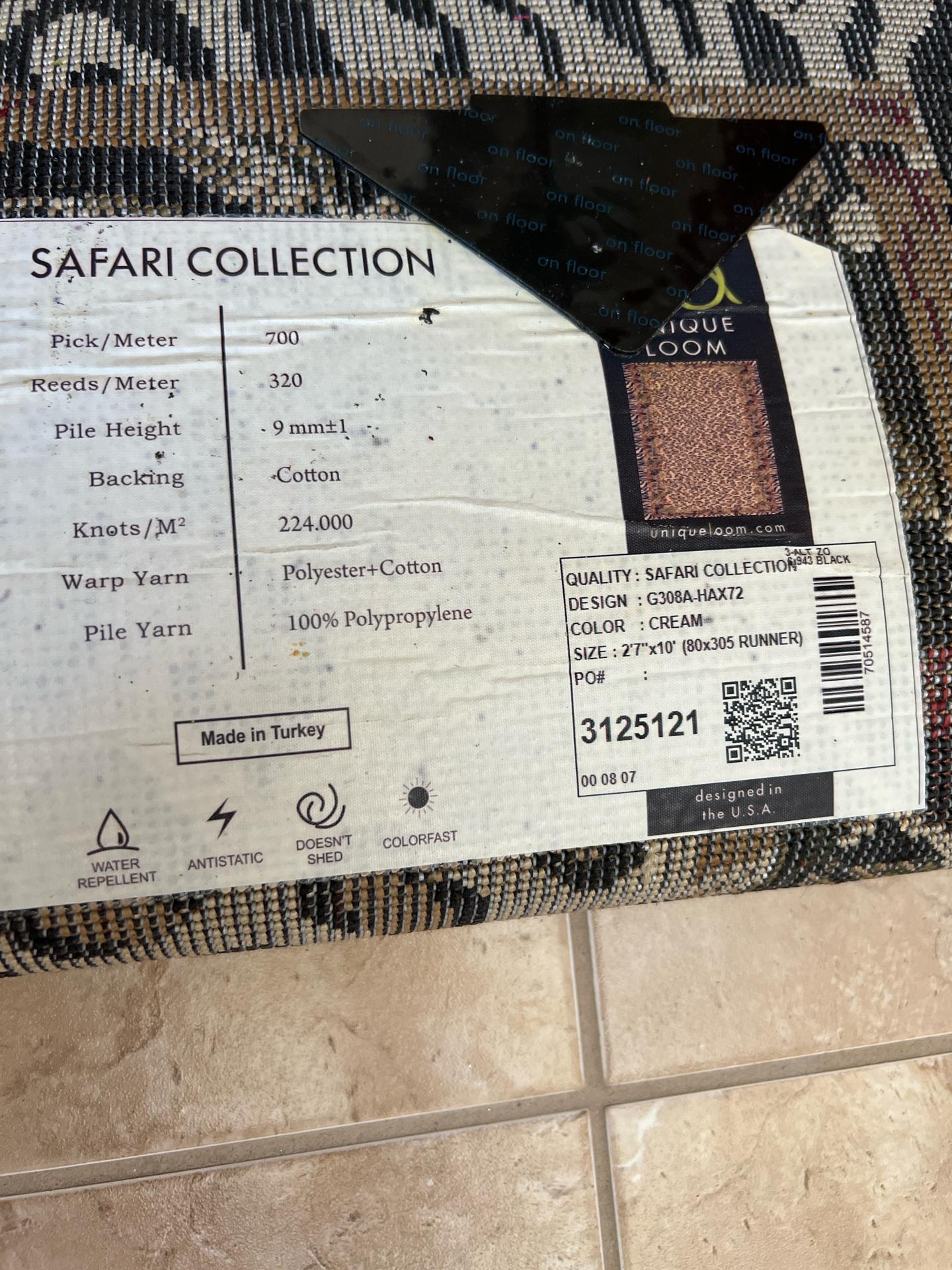 Unique Loom Safari Collection Runner, 2'7"x10' (MC) #127837 ...