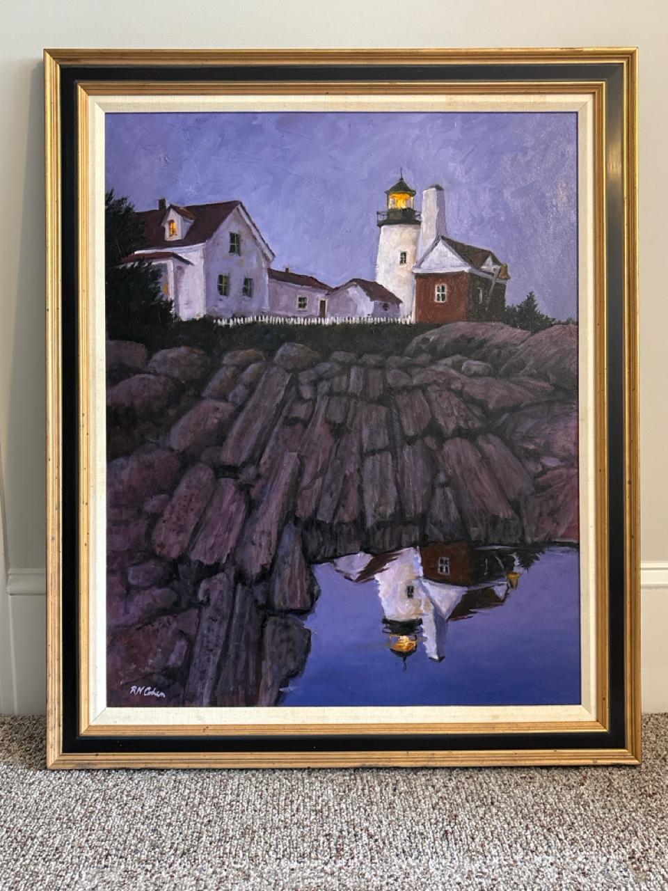 R.N. Galen “Pemaquid Reflections” Original Oil Painting -Lighthouse ...