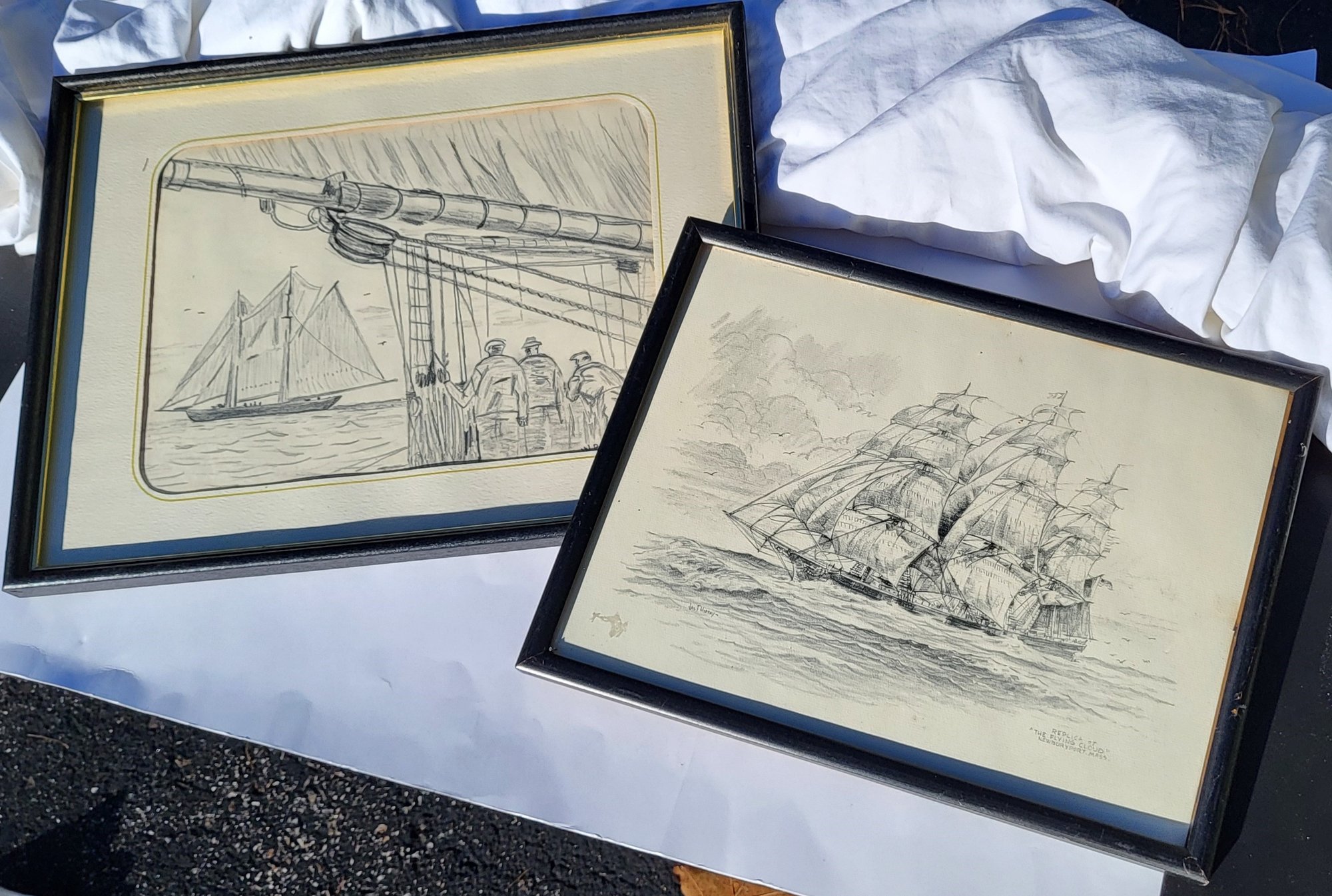 Maritime Art (2): Print And Pencil Sketch (#65735) #65736 ...