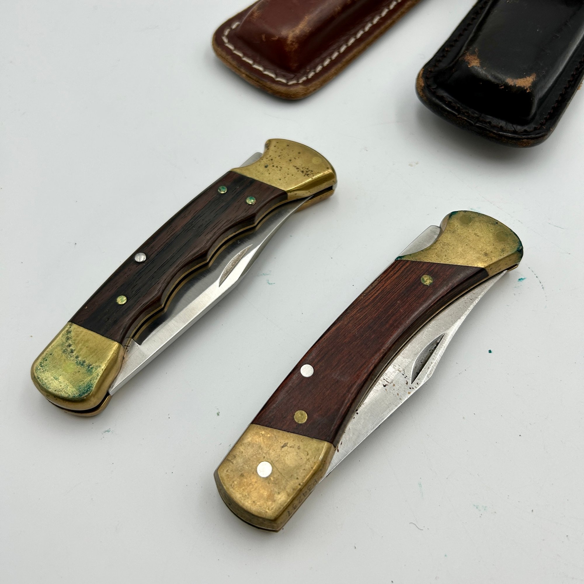 Vintage SHRADE Uncle Henry LB7 & Vintage BUCK 110 Pocket Knives With ...