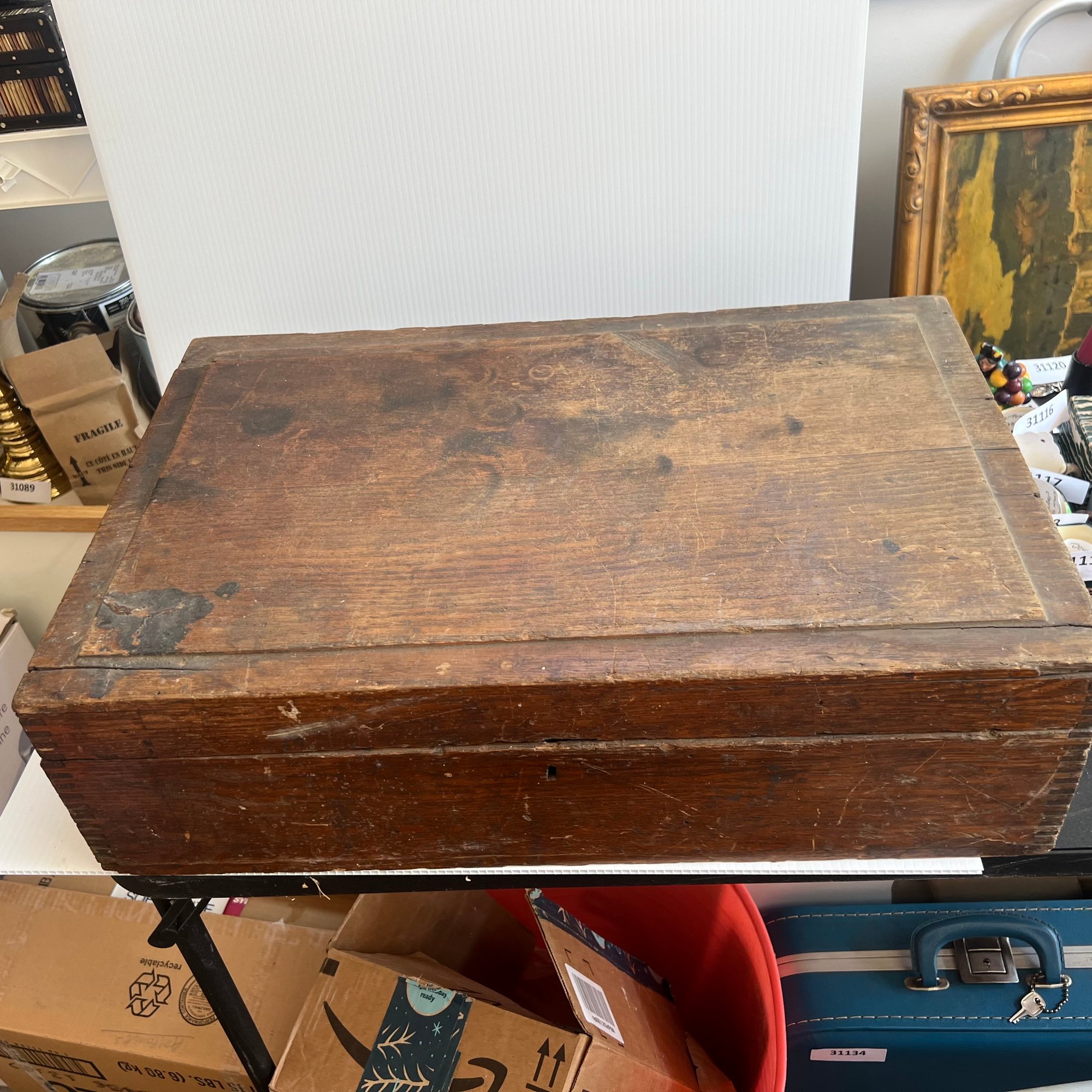 Antique Wooden Traveling Salesman Box #31211 | Auctionninja.com