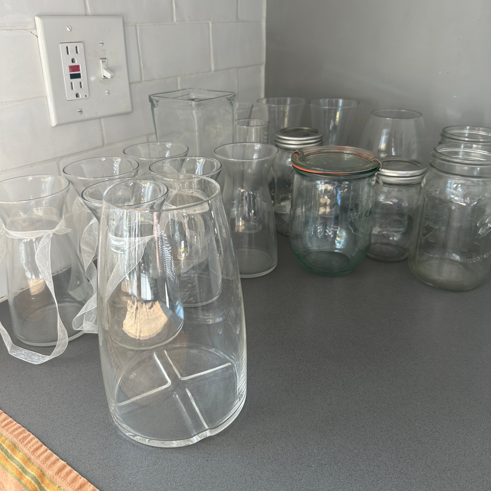Assorted Glass Jars & Vases (Kitchen) #80212 | Auctionninja.com