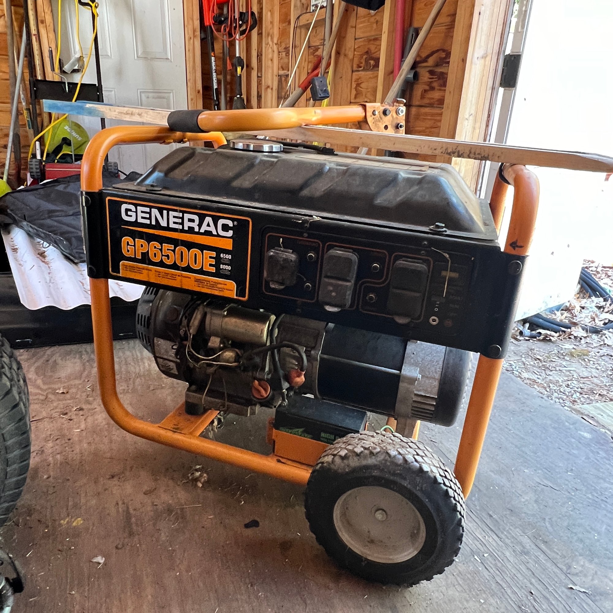 Generac GP6500E Portable Generator (shed) #53382 | Auctionninja.com