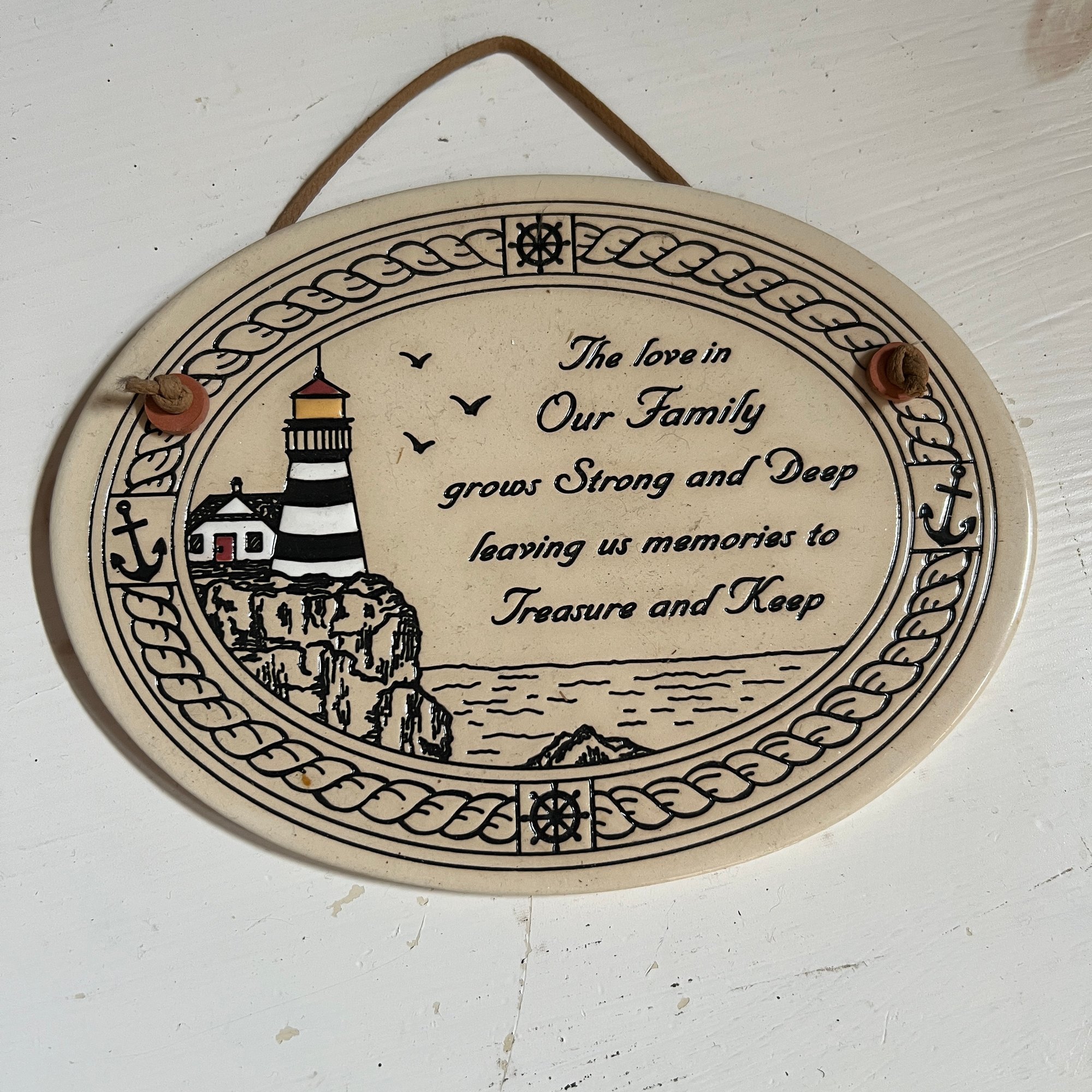 Pottery Lighthouse Plaque (SW10) #64862 | Auctionninja.com