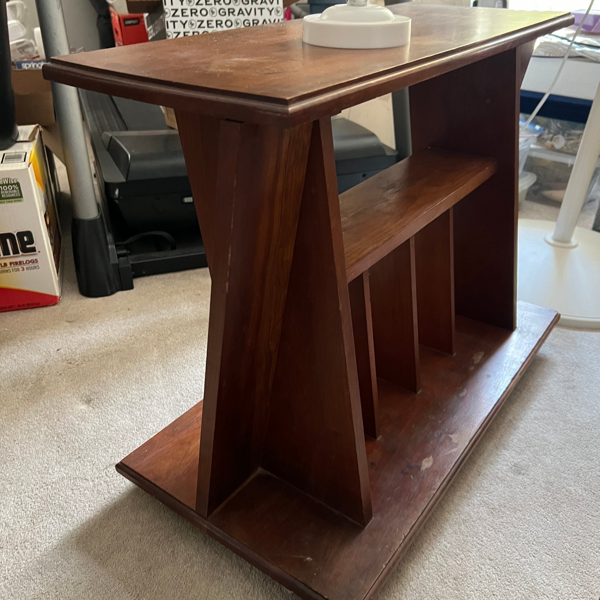 Table With Storage Cubbies (LR) #72182 | Auctionninja.com