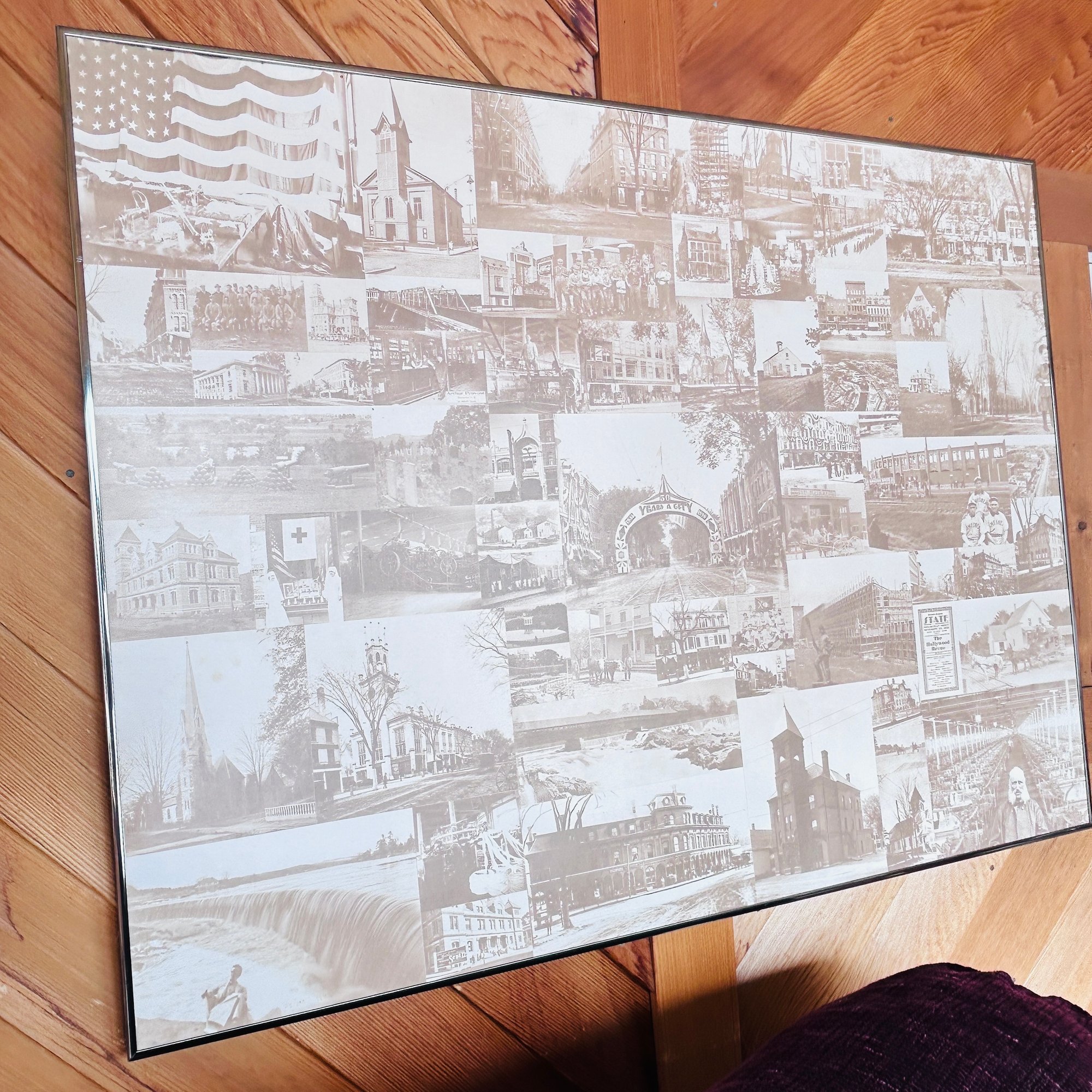 30"x41" Wall Art Collage Showcasing Vintage Scenes From Manchester, NH ...