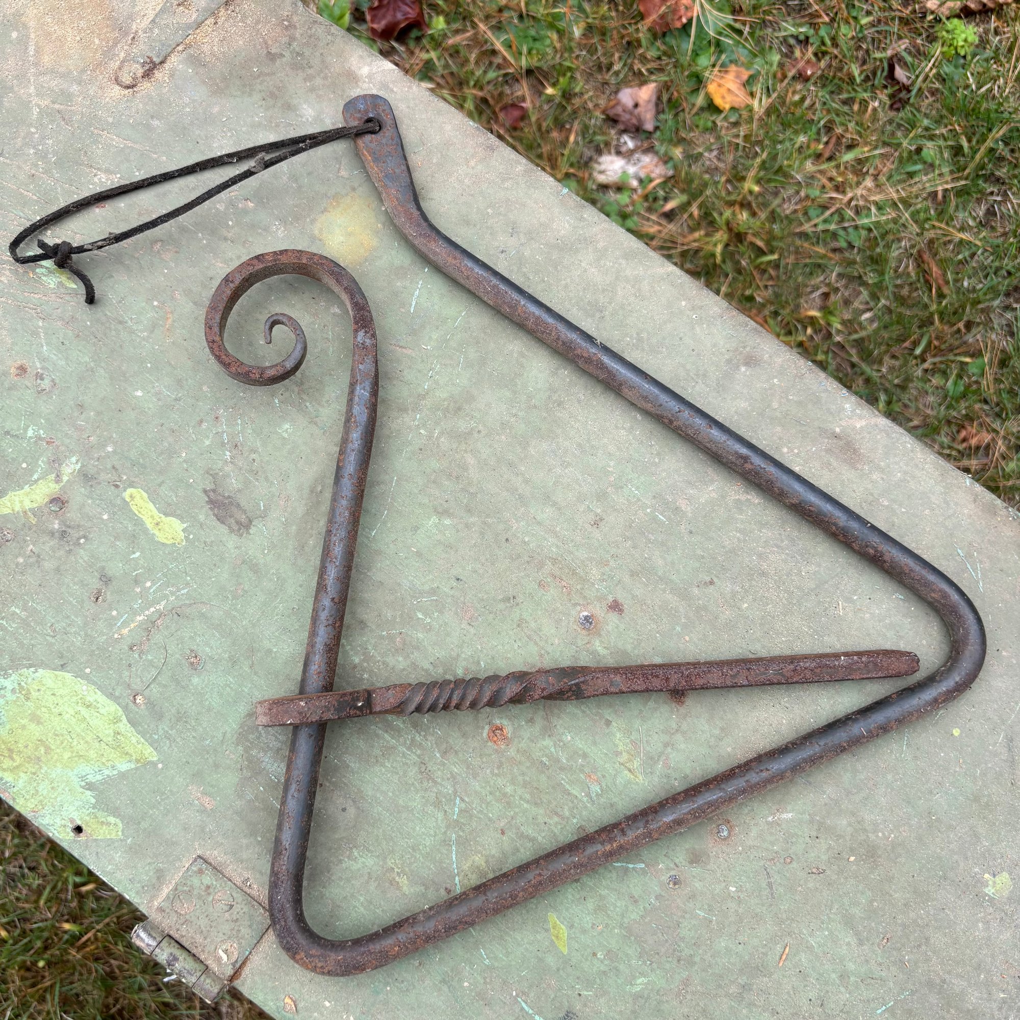 Vintage Hand-Forged Cast Iron Dinner Triangle (BSMT Right) #108903 ...