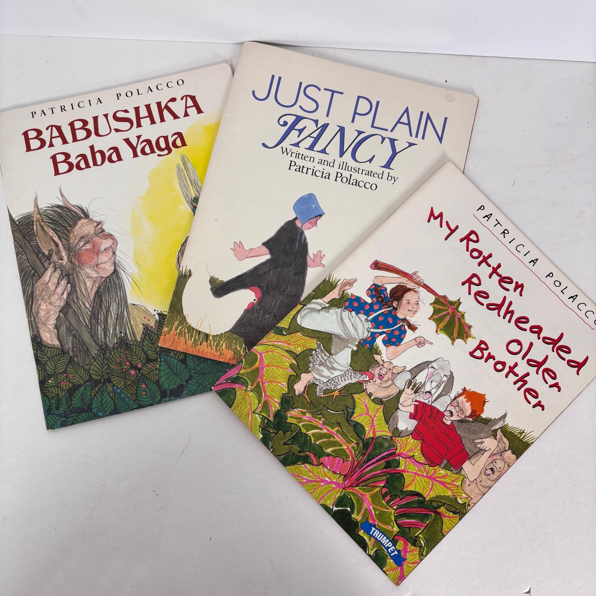 Three Patricia Polacco Books, Signed With Doodles: "Babushka Baba Yaga ...