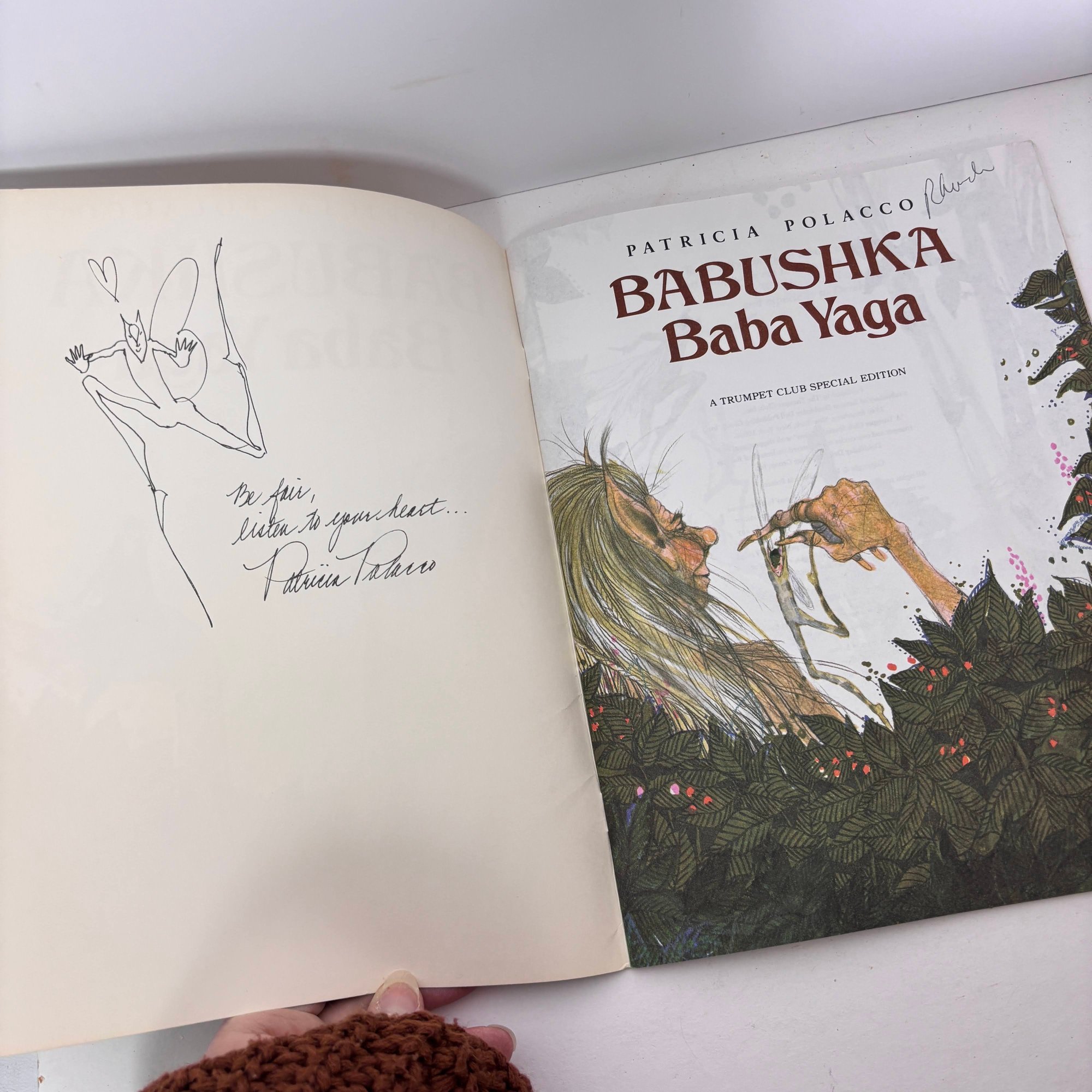 Three Patricia Polacco Books, Signed With Doodles: "Babushka Baba Yaga ...