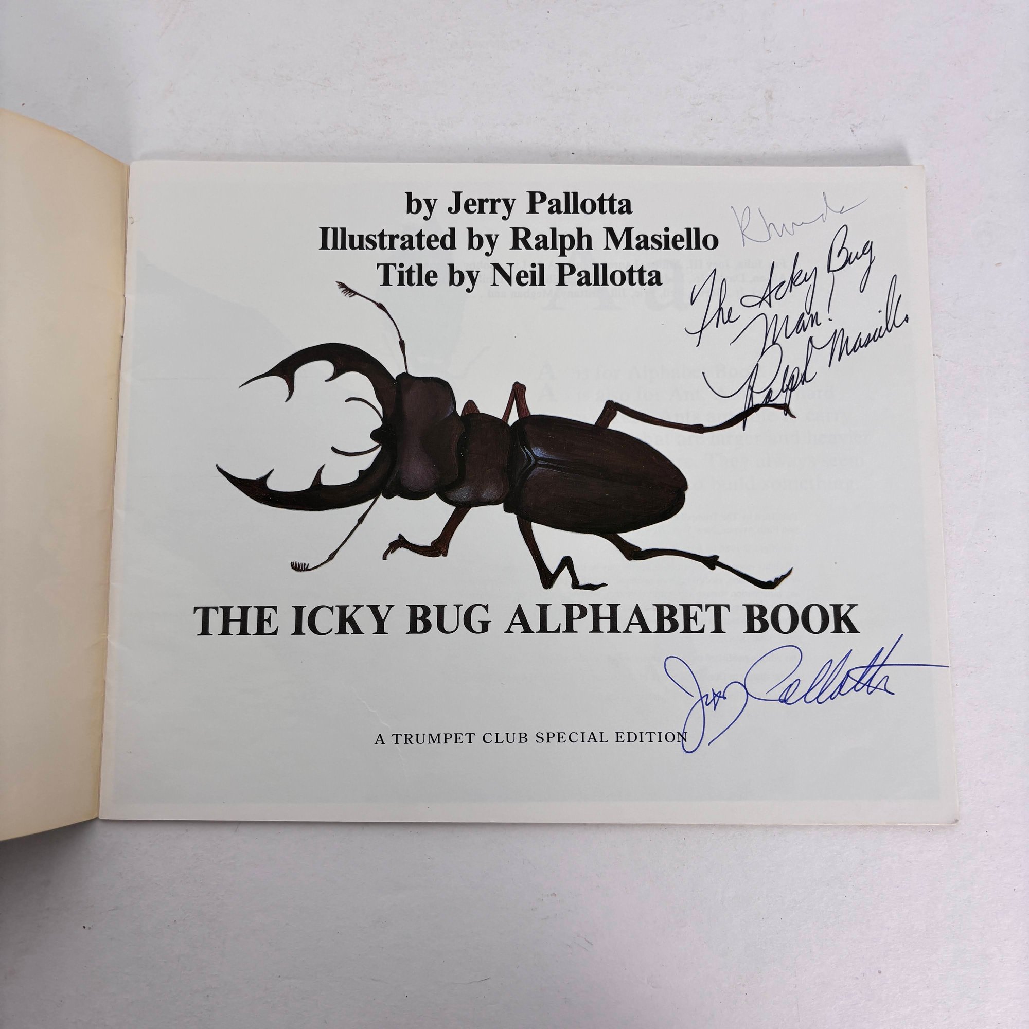 Two Children's Books Signed By Jerry Pallotta, One Also Signed By Ralph ...