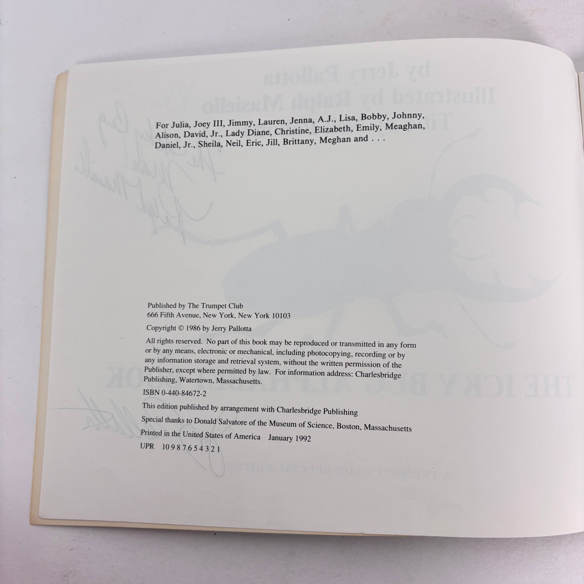Two Children's Books Signed By Jerry Pallotta, One Also Signed By Ralph ...