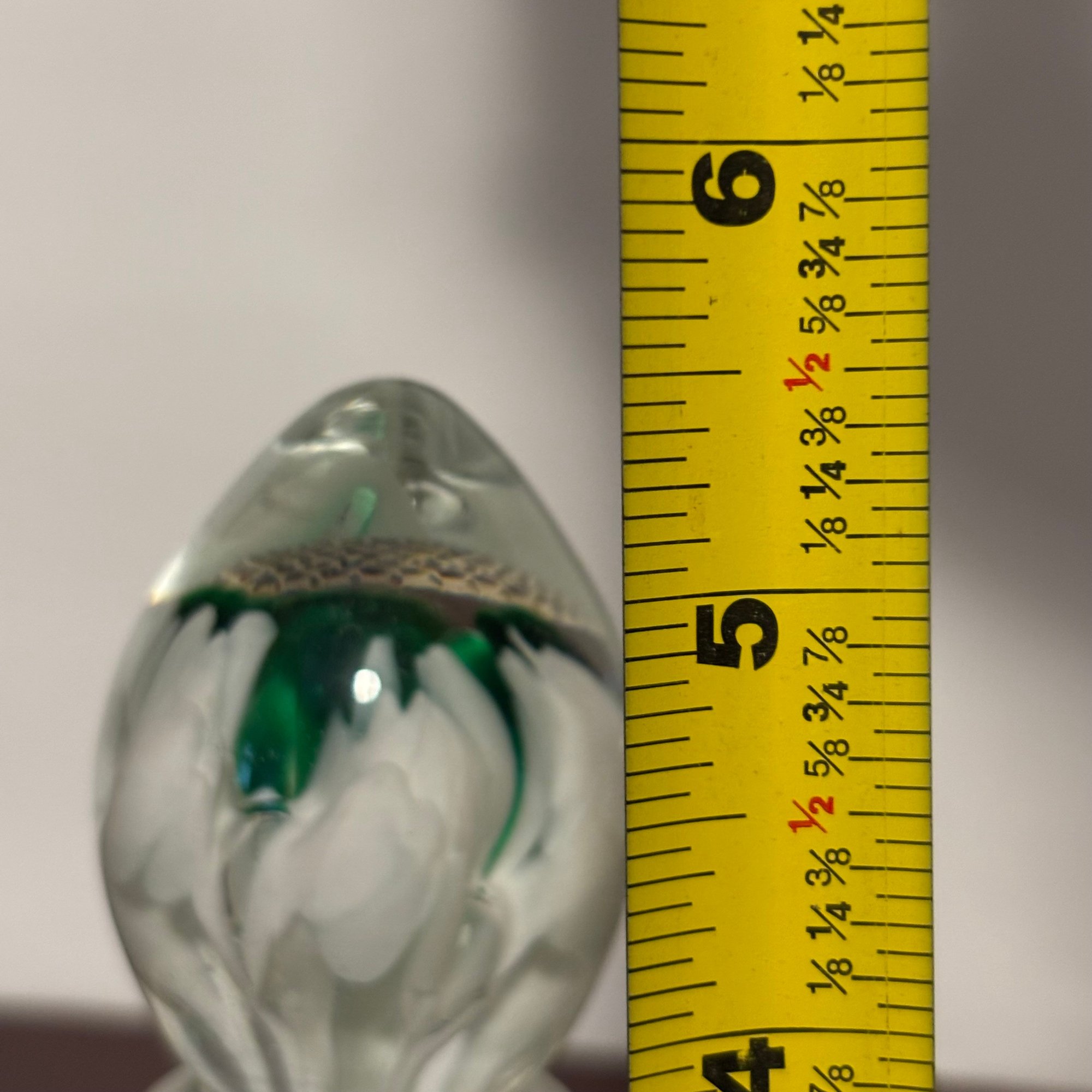 Vintage St. Clair Controlled Bubble Glass Floral Paperweight/Perfume ...