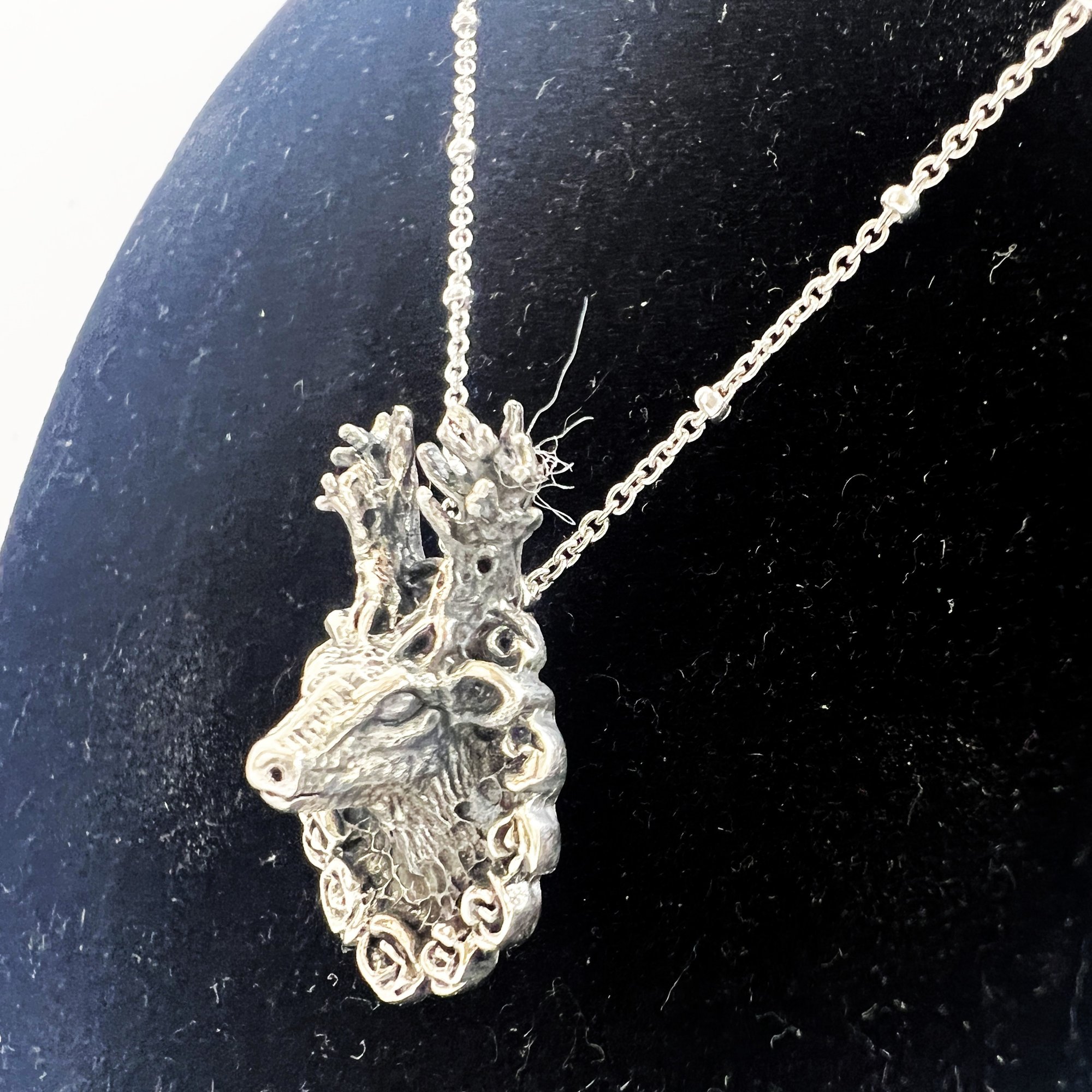 Sterling Silver Buck Pendant Necklace #116363 | Auctionninja.com