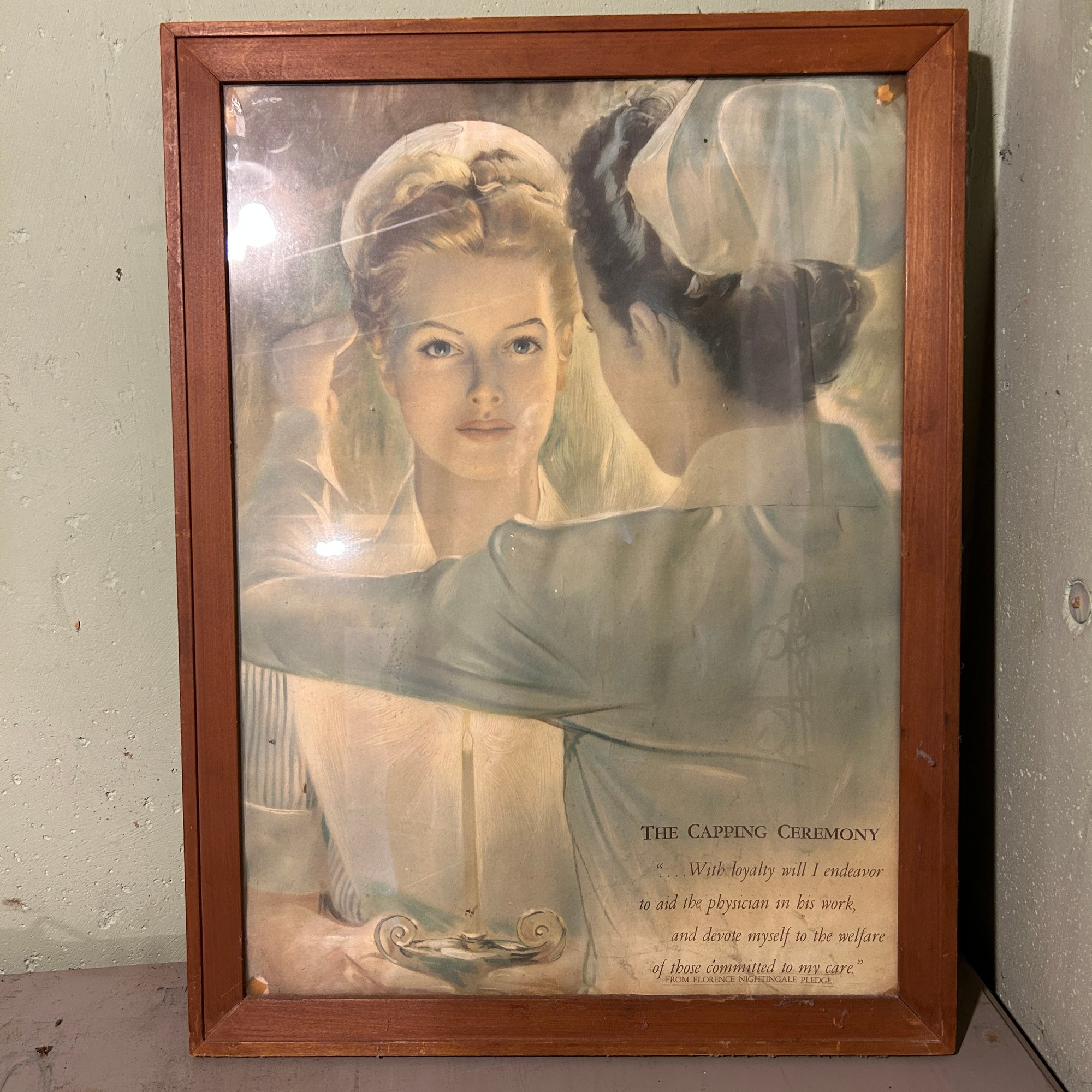 Vintage Framed Nurse's "Capping Ceremony" With Florence Nightingale ...