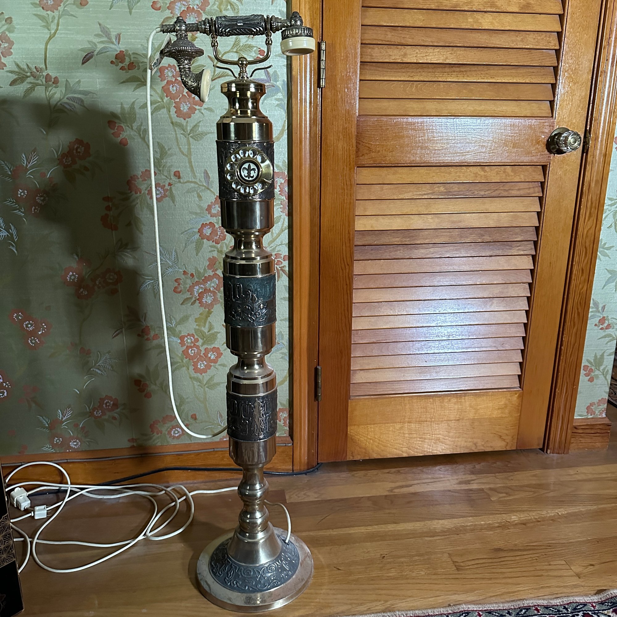 Antique Art Deco French Rotary Majesty Brass Tall Dial Up Phone (UP1 ...