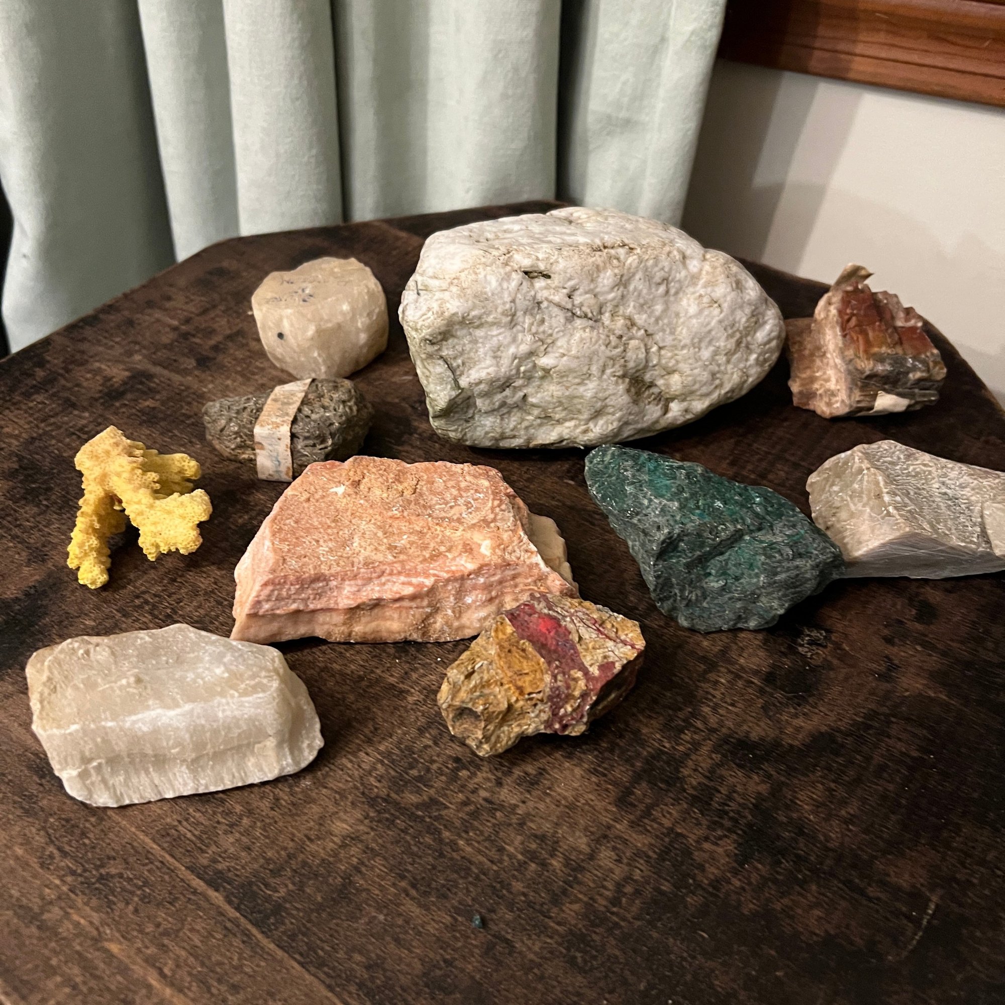 Stone Specimens With Yellow Coral Piece (BNA) #113323 | Auctionninja.com