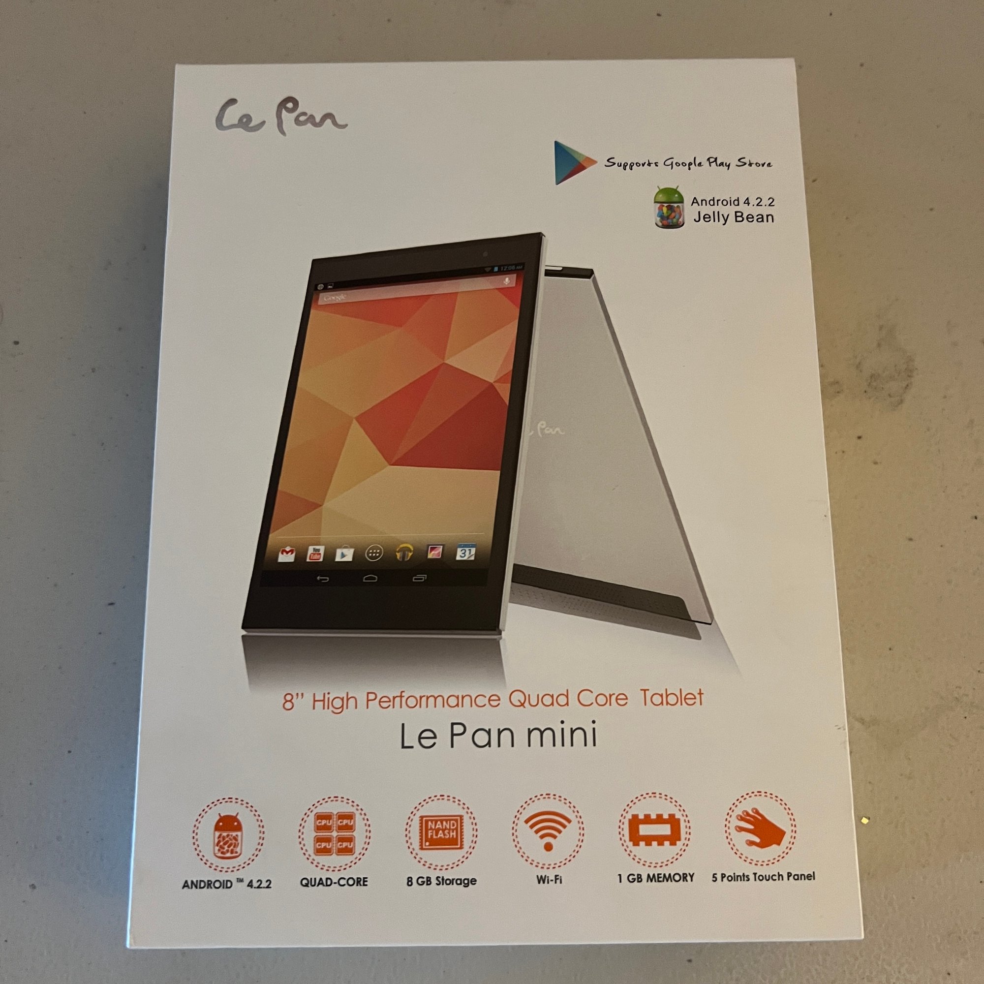 Le Pan Mini 8" Tablet - New In Box (LR) #65778 | Auctionninja.com