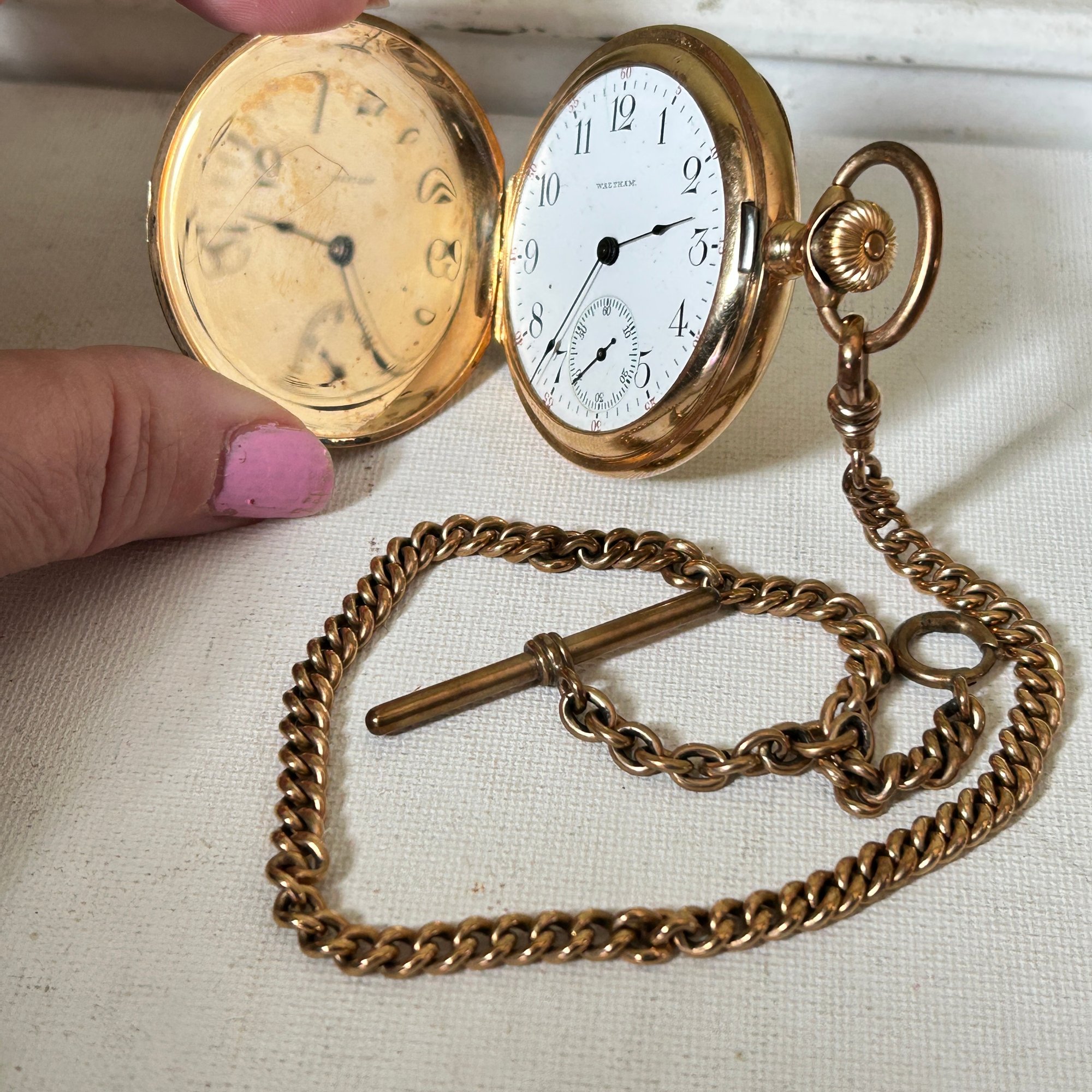 Vintage Waltham Pocket Watch & Chain (SA) #85097 | Auctionninja.com