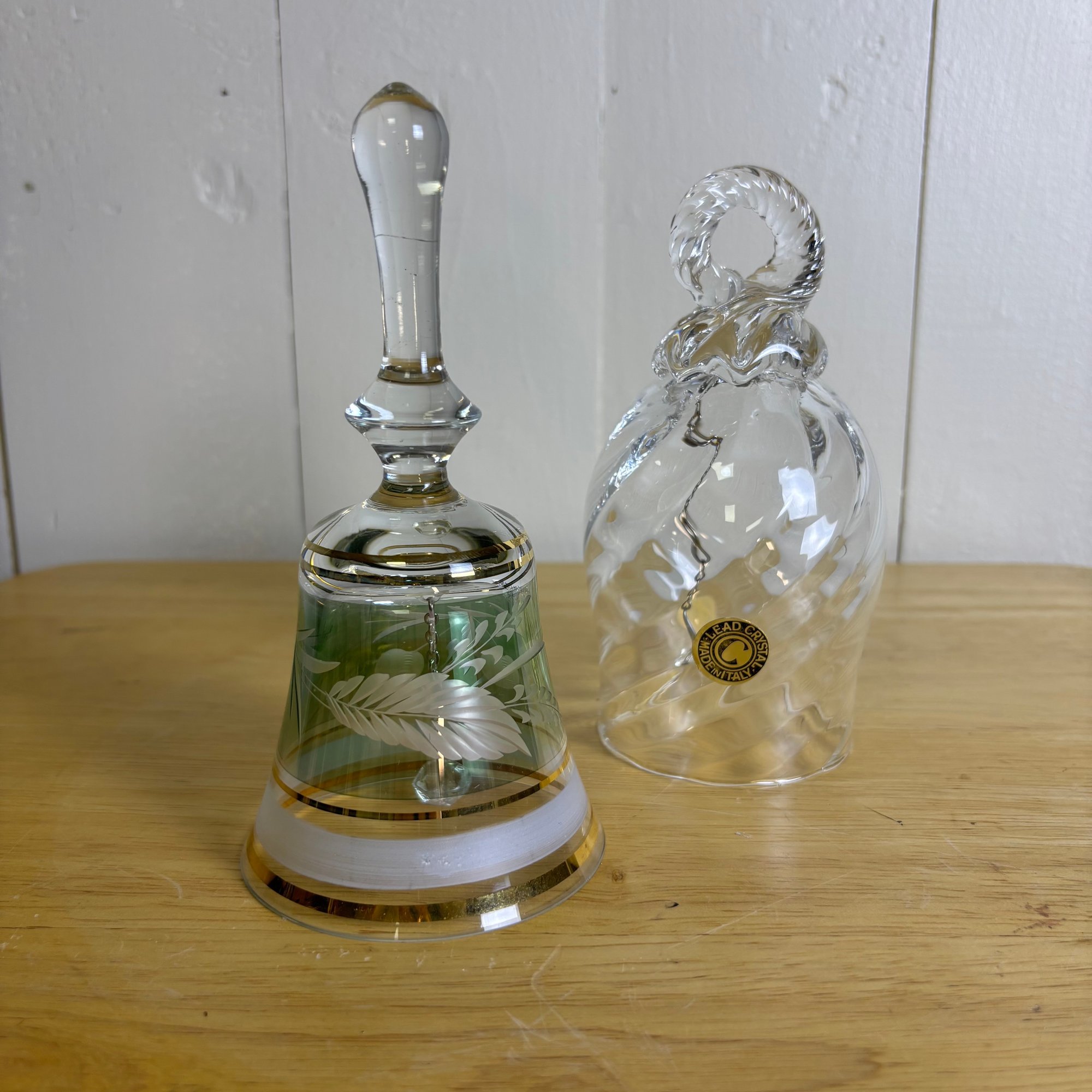 Duo Of Vintage Lead Crystal Collectable Bells (BSMT F) #112718 ...
