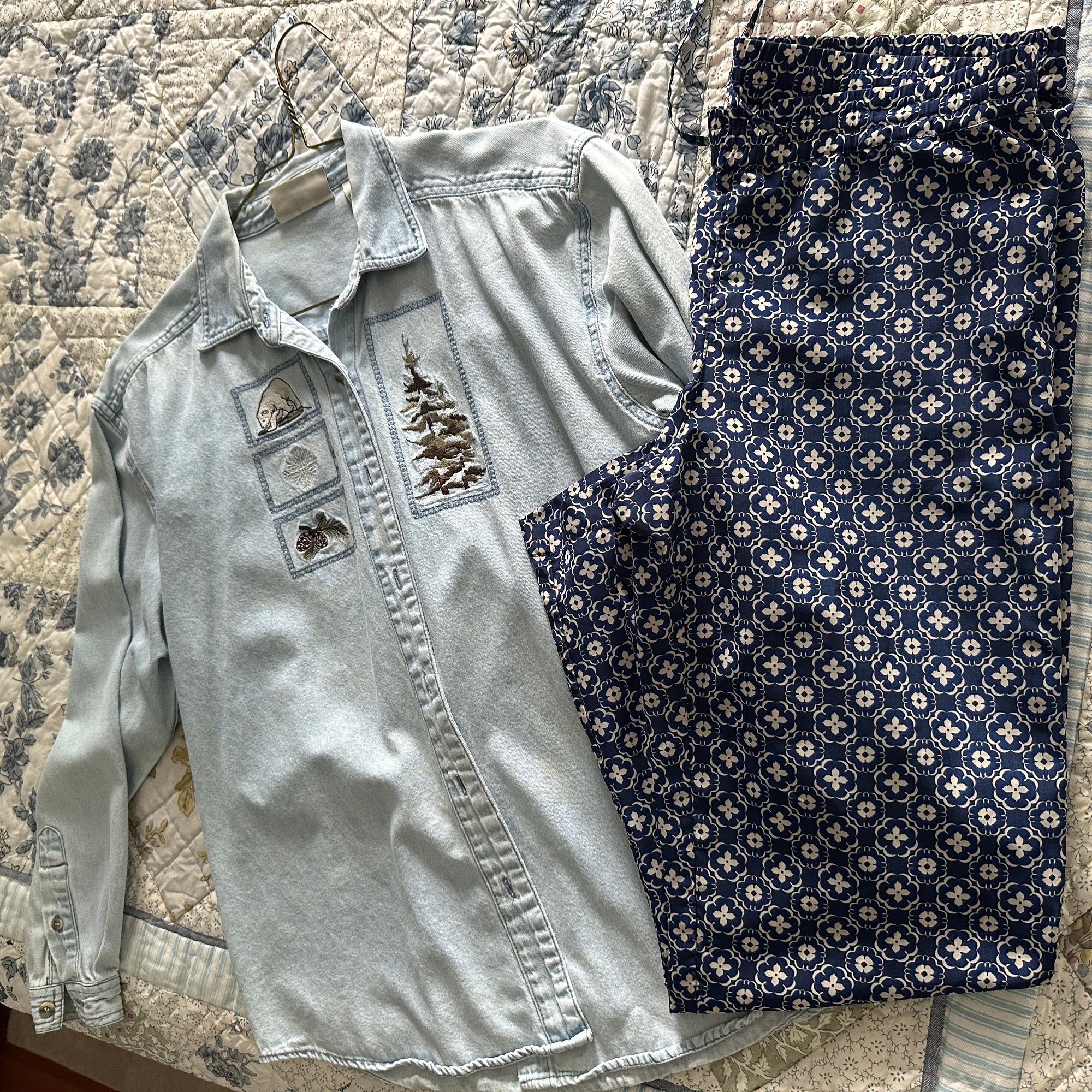 Northern Reflections Vintage Denim Shirt, Joe Fresh Pants - Women's XS ...
