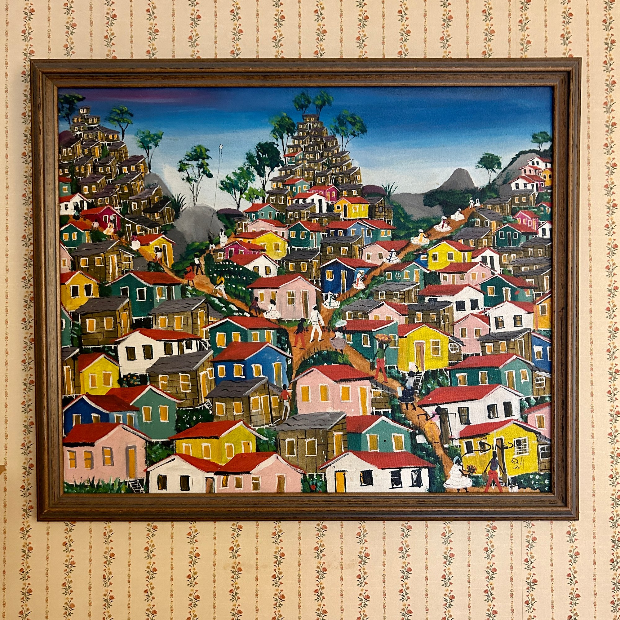 Gorgeous Original Signed Painting, "Favela," By Sinesio Brandao, Rio De ...