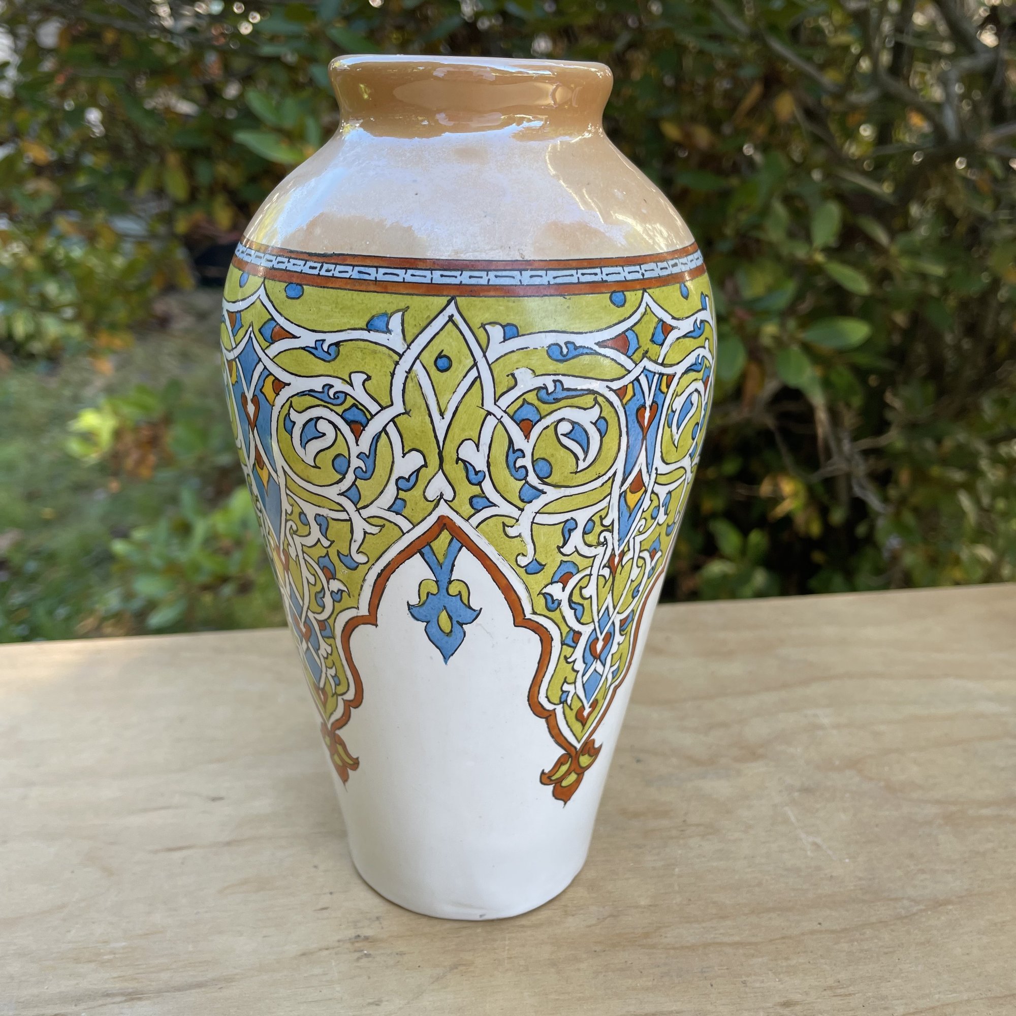 Sornaga Egyptian Glazed Pottery Urn Vase (DR) #107661 | Auctionninja.com