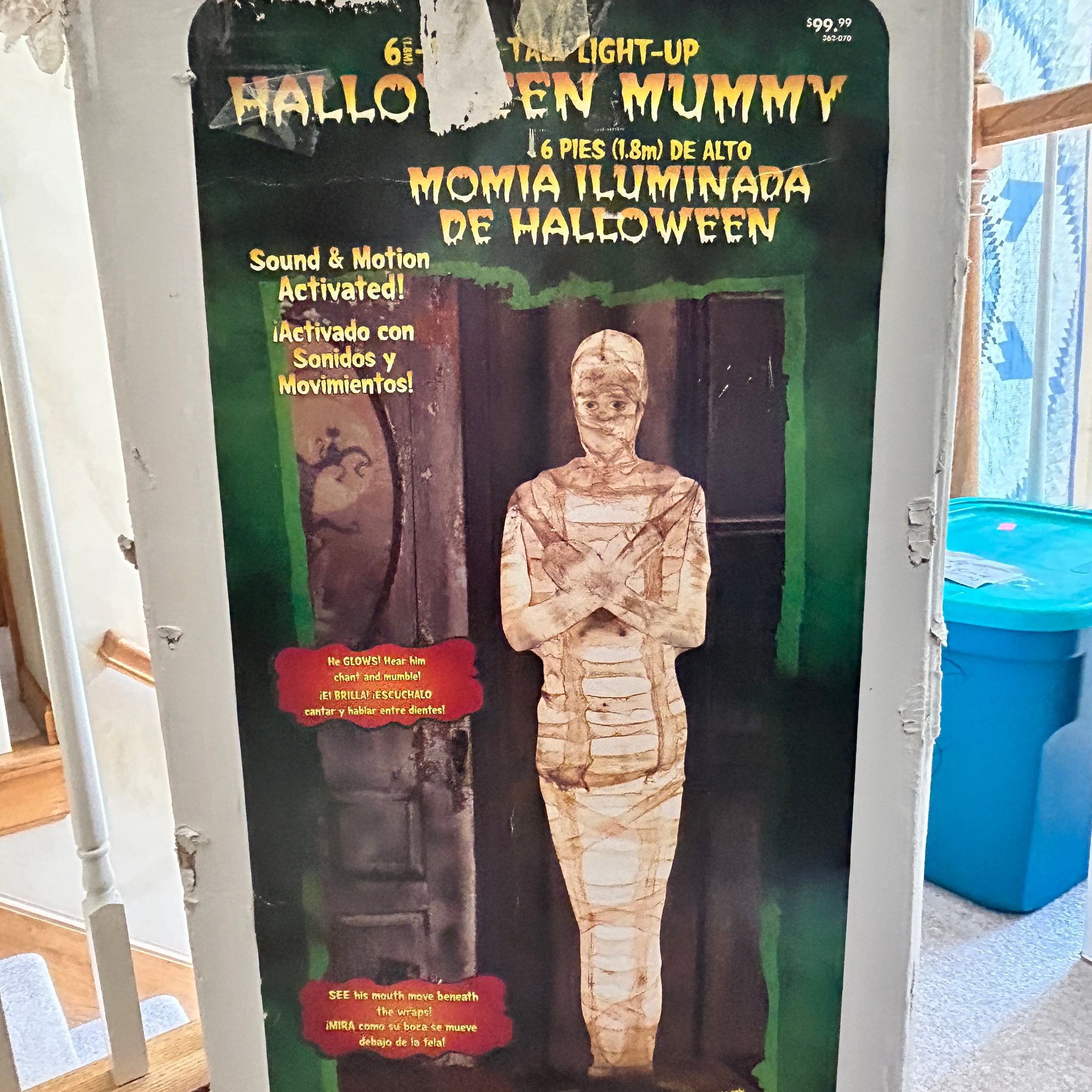 6 Ft Animated Light Up Halloween Mummy Halloween Decoration (BR1 ...