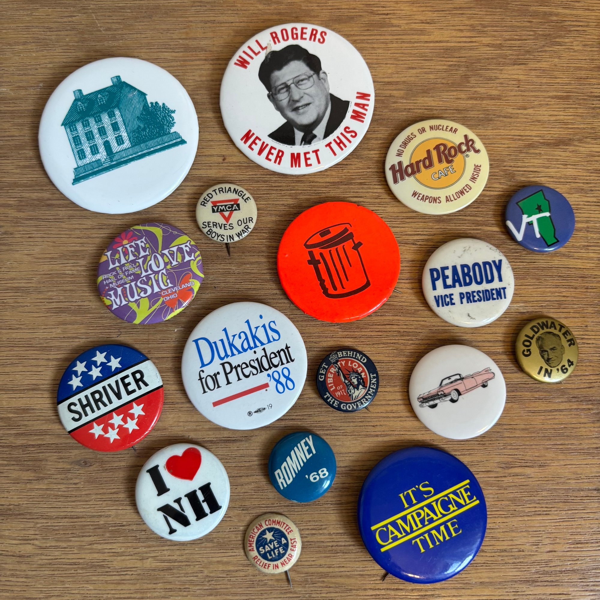 Collection Of Vintage Campaign And Graphic Buttons (LR) #112047 ...