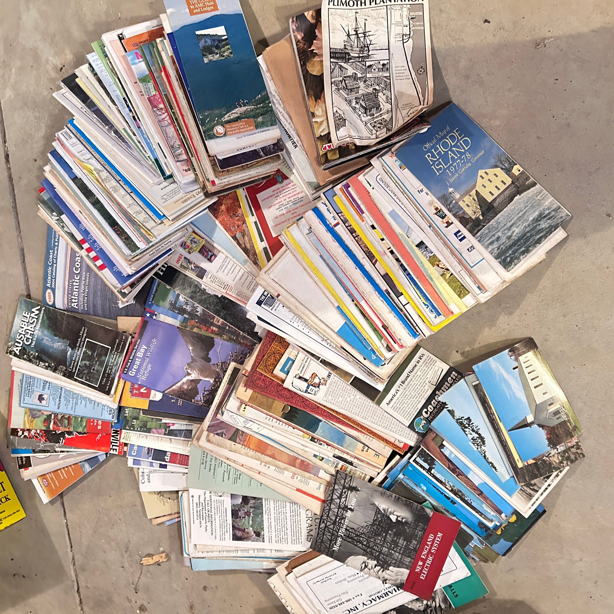 Large Collection Of Road Maps & Vintage Postcards (b3) #113408 ...