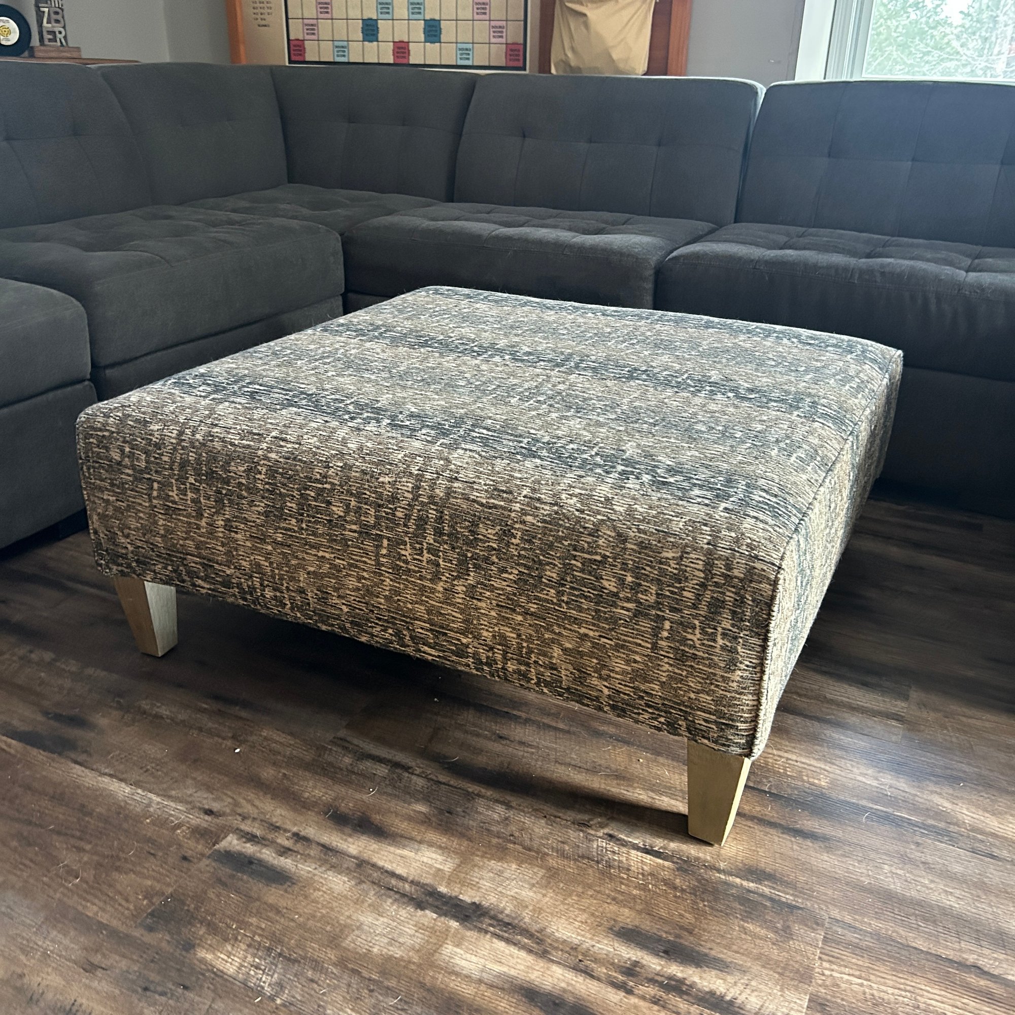 Kelly Ripa Home Oversized Modern Upholstered Ottoman, Kelly Ripa (GR ...