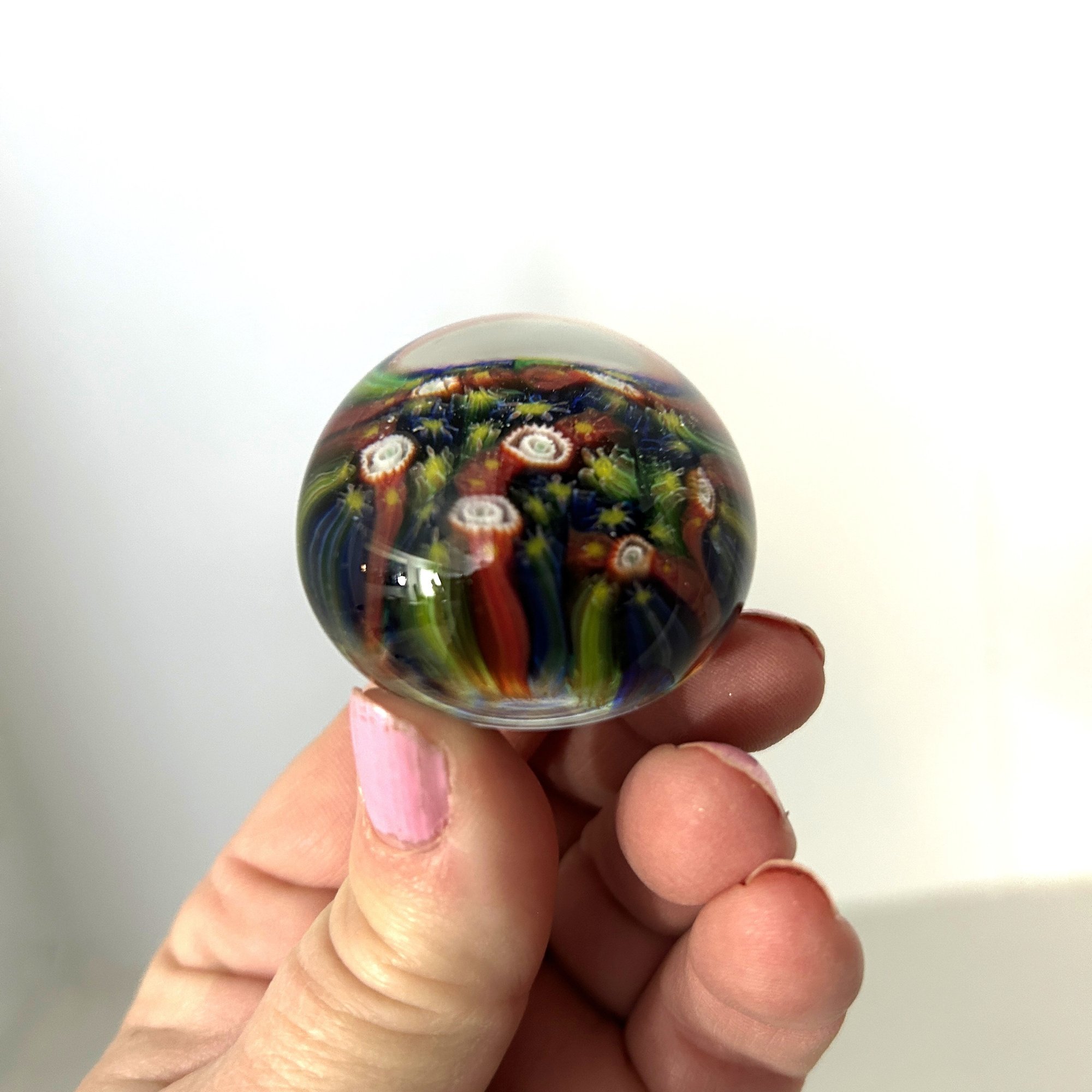 Very Small Decorative Glass Paperweight (CMH) #125060 | Auctionninja.com