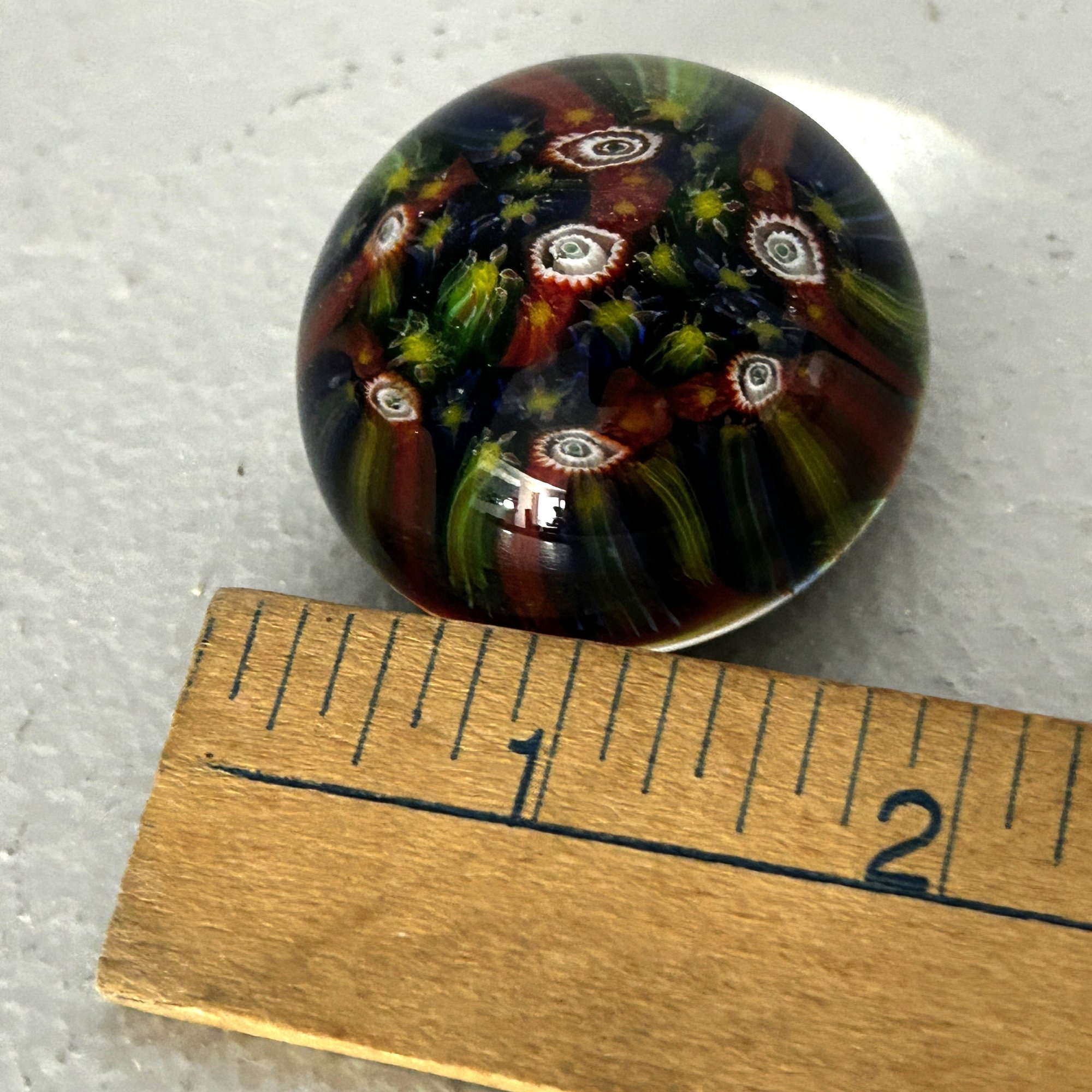 Very Small Decorative Glass Paperweight (CMH) #125060 | Auctionninja.com