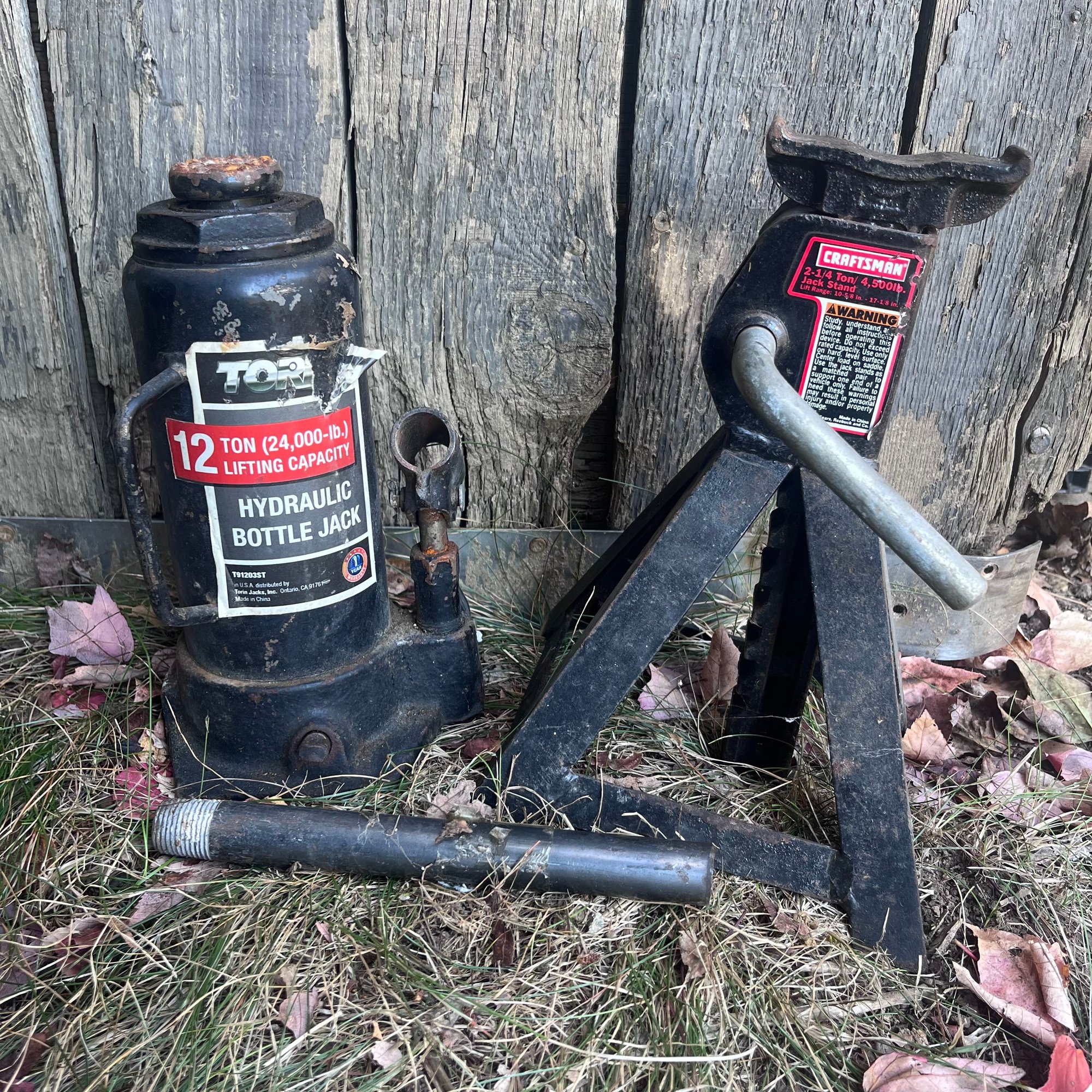Hydraulic Bottle Jack And Craftsman Jack Stand (Porch) #108322 ...