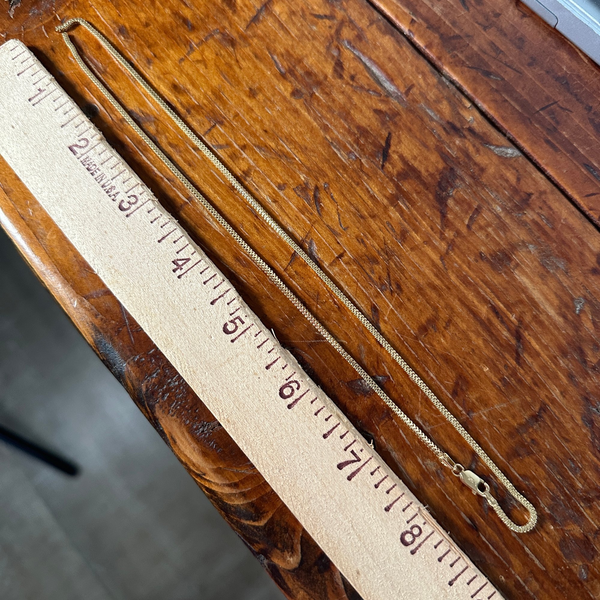 14K Gold Chain (As-Is) & Single 14K RL Earring With Gemstone (HW19 ...